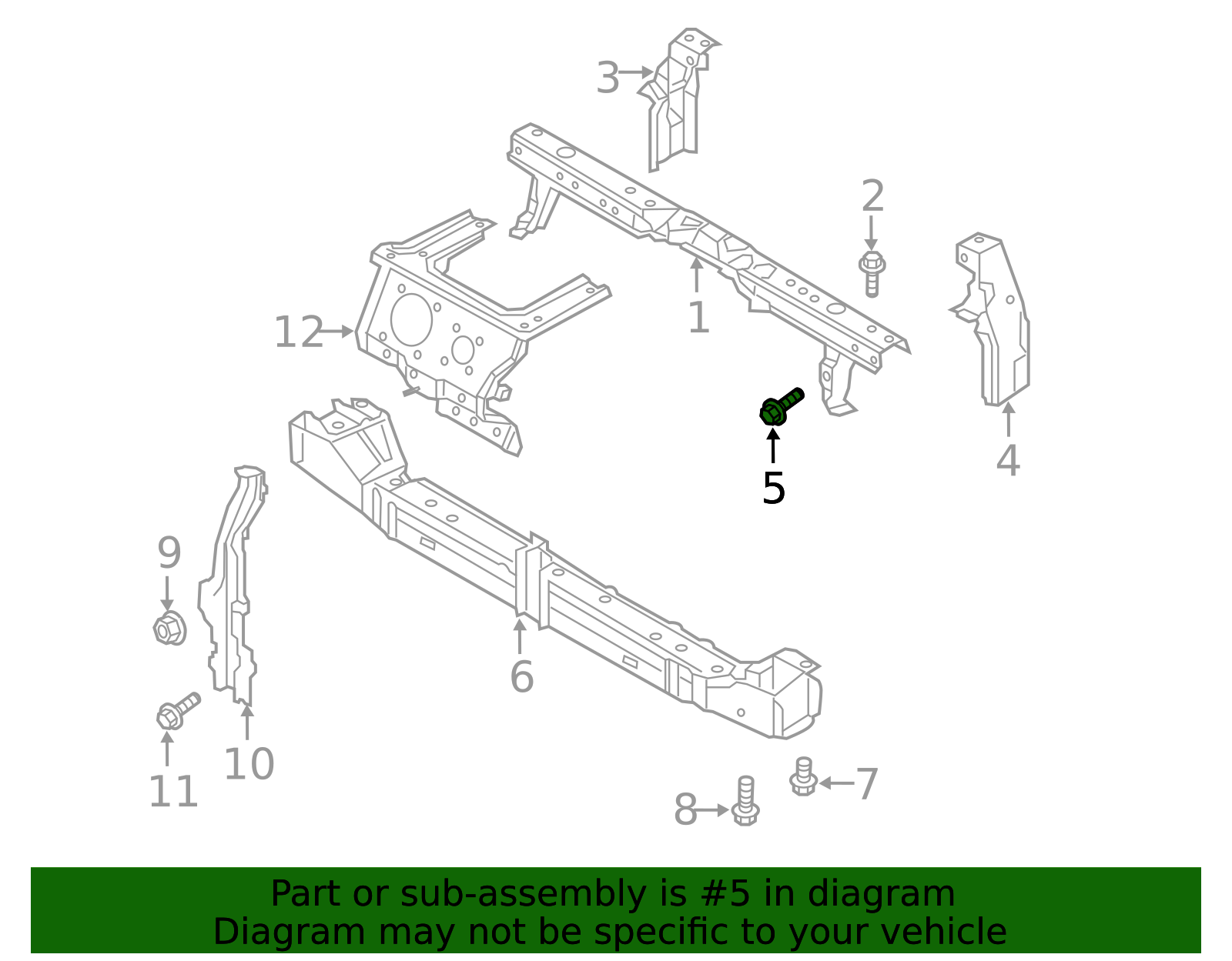 081A6-8162A - Radiator Support Tie Bar Bolt 2007-2025 Nissan | Official ...