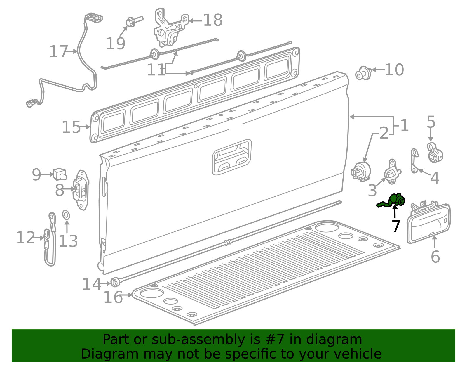 2014-2020 GM Liftgate Lock Cylinder 23189756 GM | GMPartsDirect.com