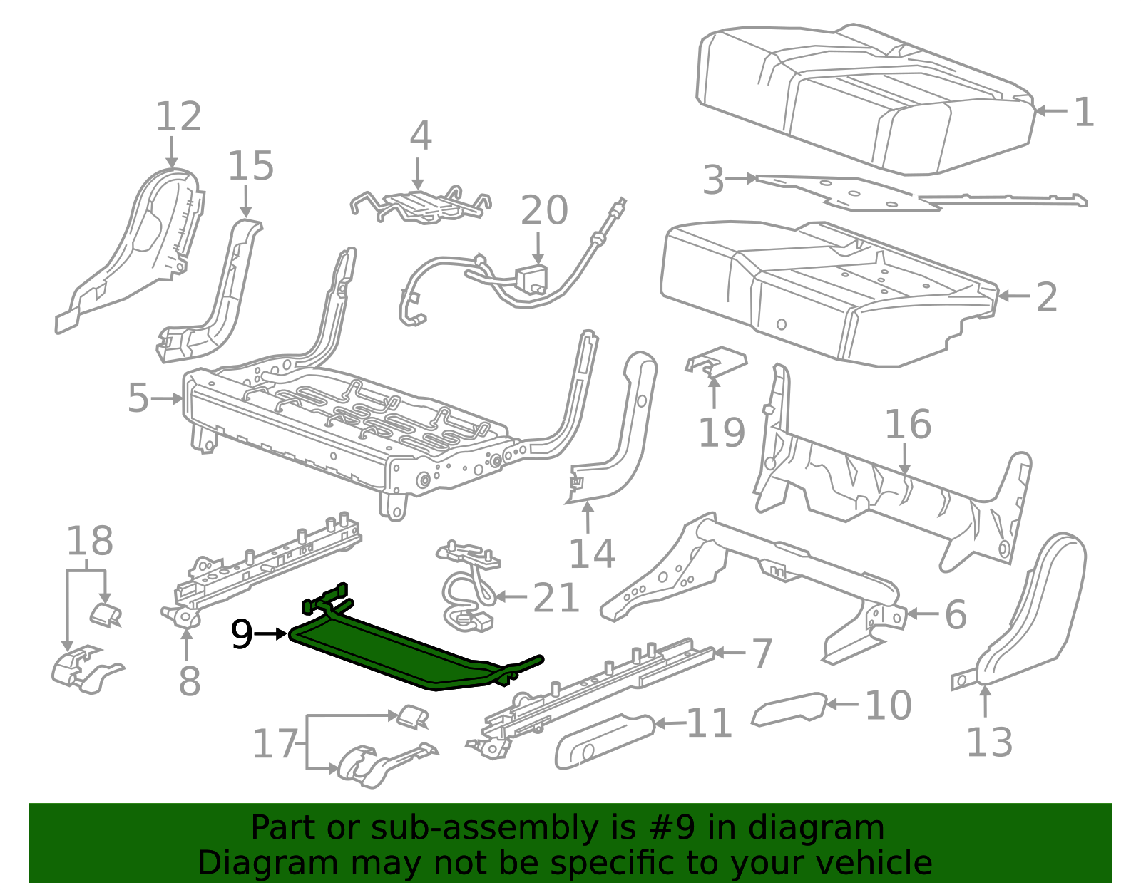 2019-2025 GM Adjust Lever 85123794 | Courtesy Parts
