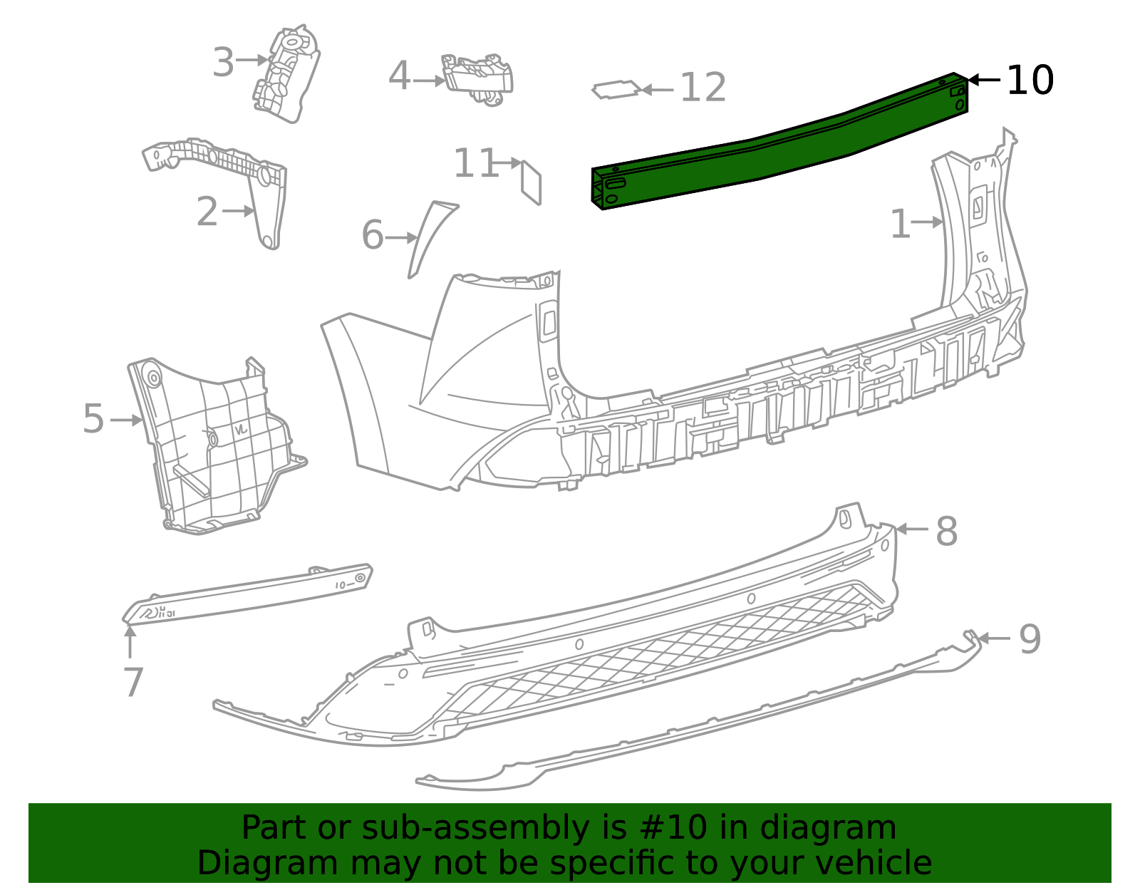 2021-2024 Toyota Sienna Impact Bar 52171-08042 | Toyota Parts Center