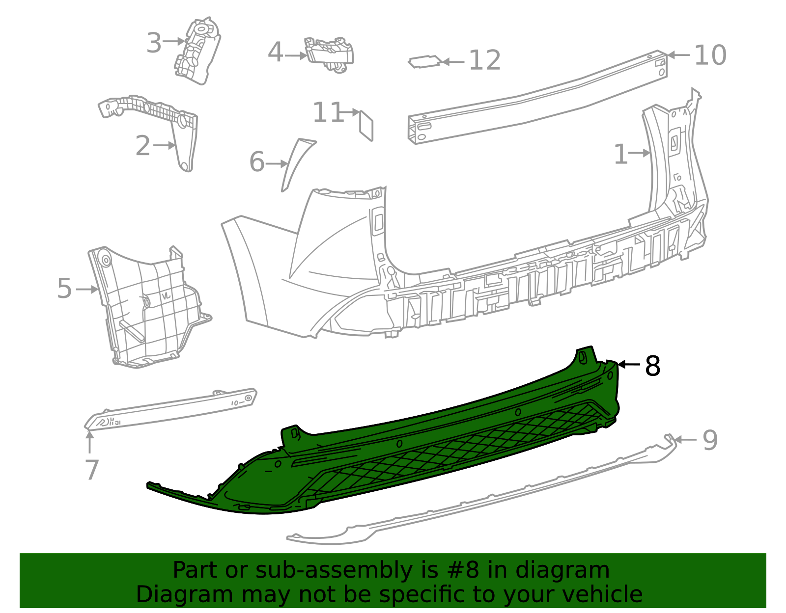 2021-2024 Toyota Sienna Lower Cover 52169-08020 | Toyota Parts Express
