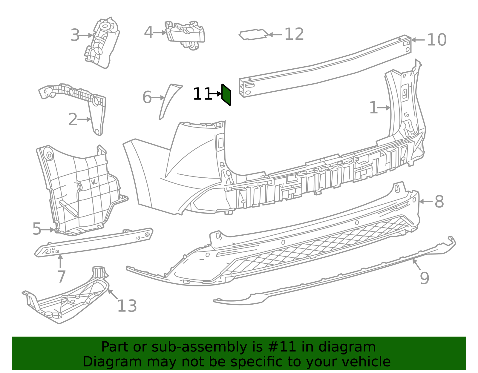 2021-2025 Toyota Sienna Impact Bar Plate 58665-08030 | MotorMotor