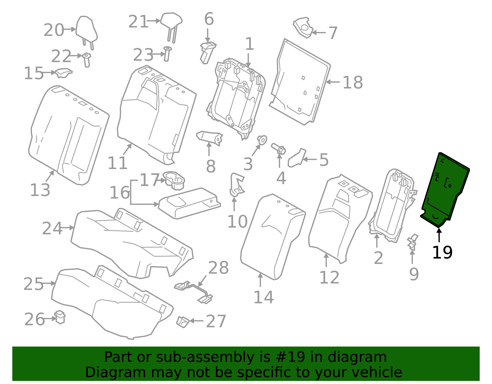 71702-12010 - High-Quality Seat Back Panel for 2019-2025 Toyota ...