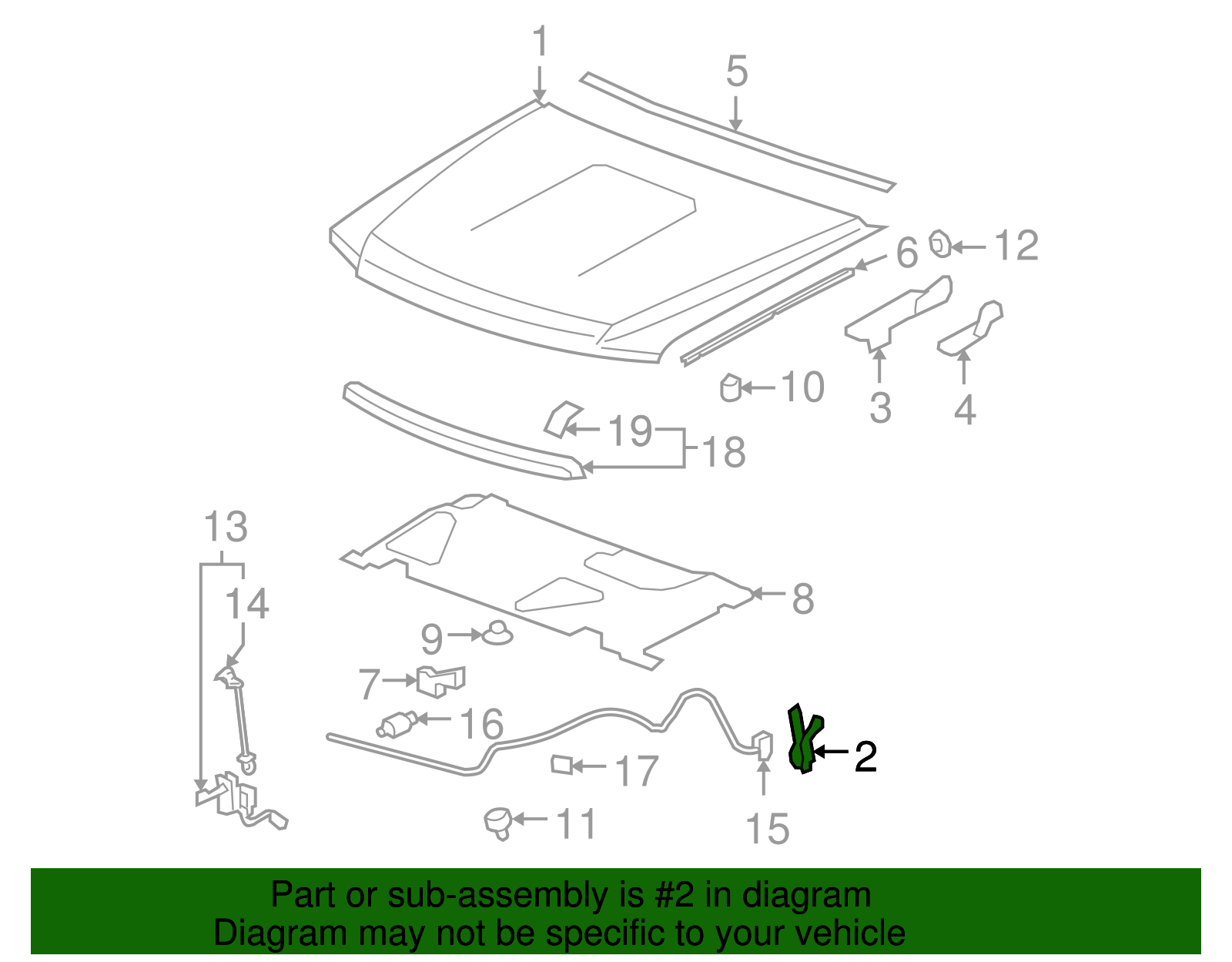 2007-2013 GM Driver Side Hood Open Assist Spring 20913885 | Capital ...