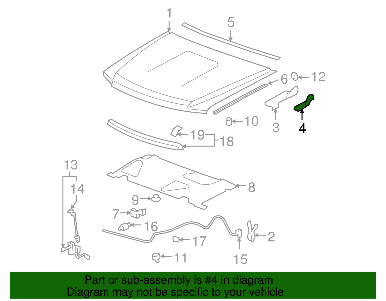 2007-2014 GM Hinge Assembly Lower Bracket 15887401 | Shop Matick Buick GMC