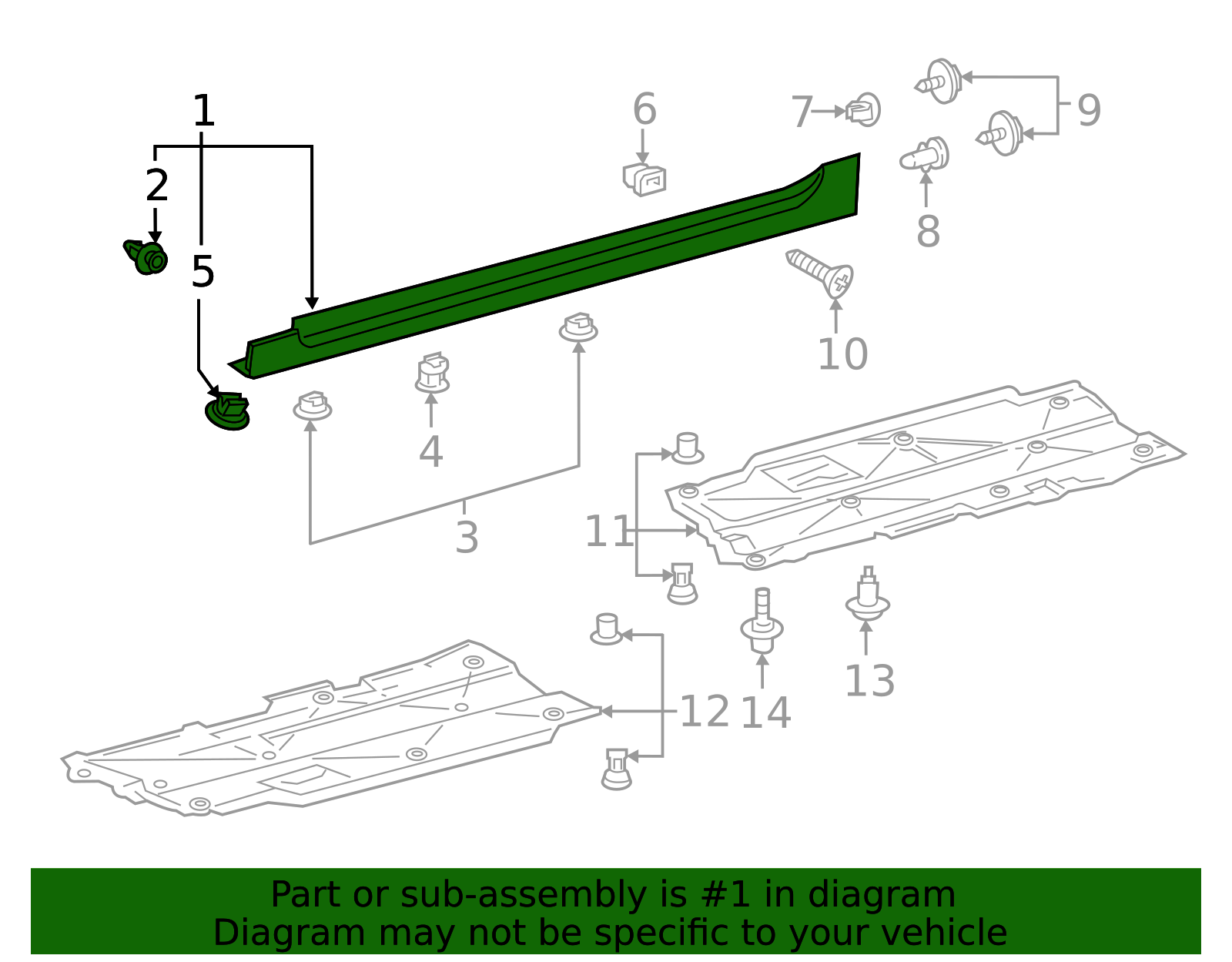 2019-2022 Toyota Rocker Molding 75860-47080-A0 | Toyota Parts Center