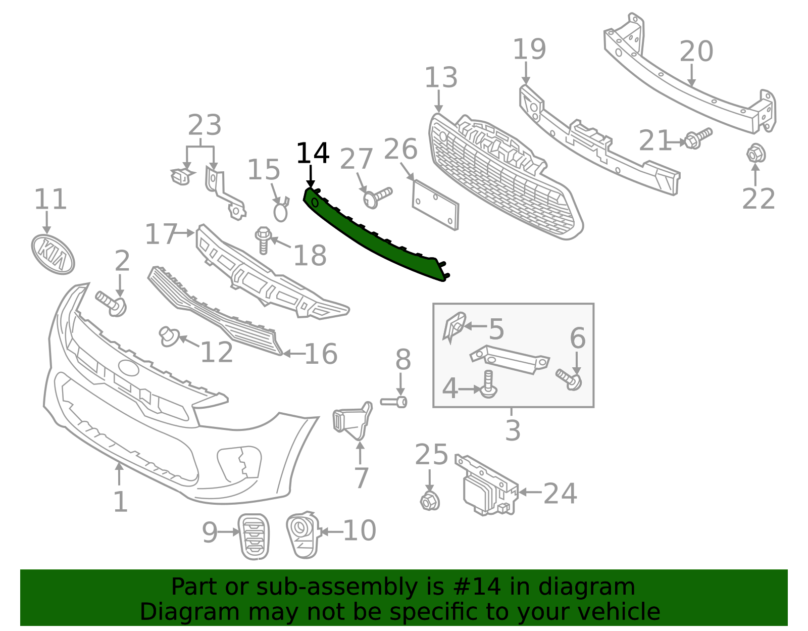 2018-2020 Kia Rio Trim Molding 86562-H9000 | OEM Parts Online