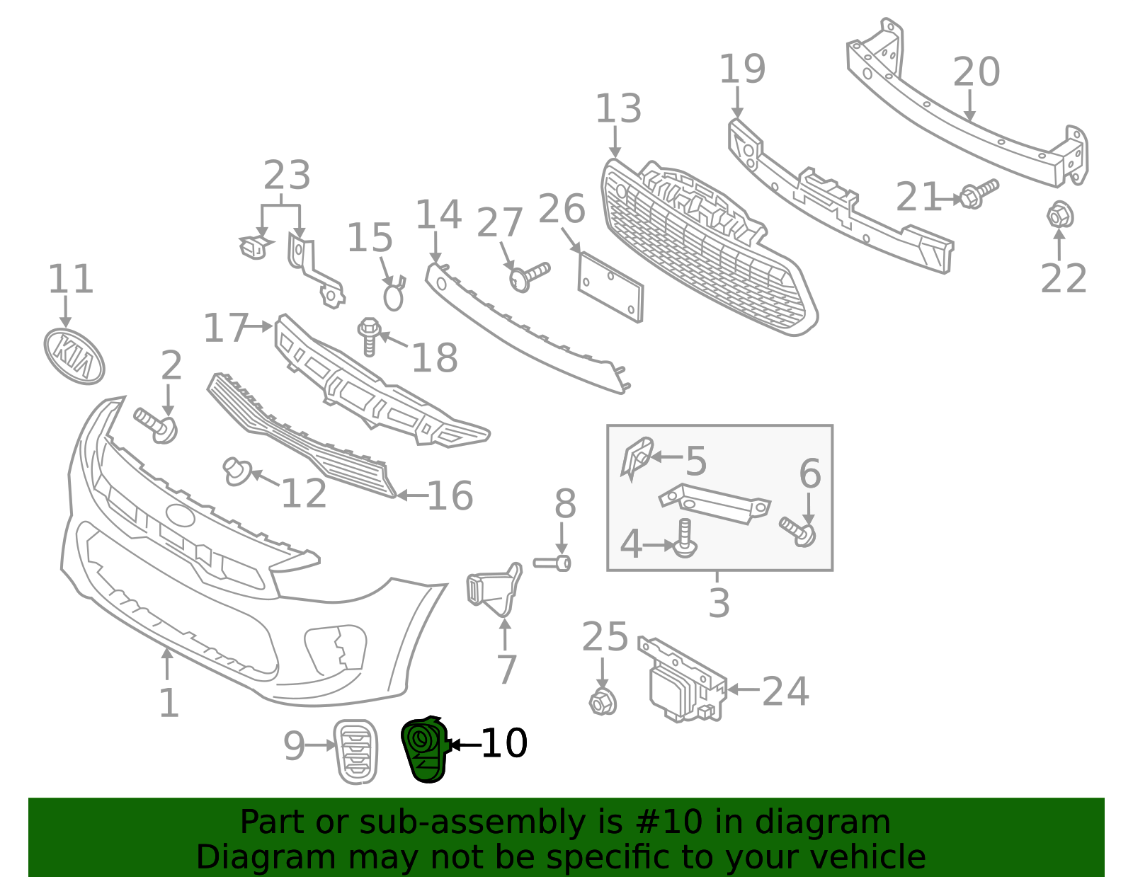 2018 Kia Rio Side Cover 86524-H9020 | QuirkParts
