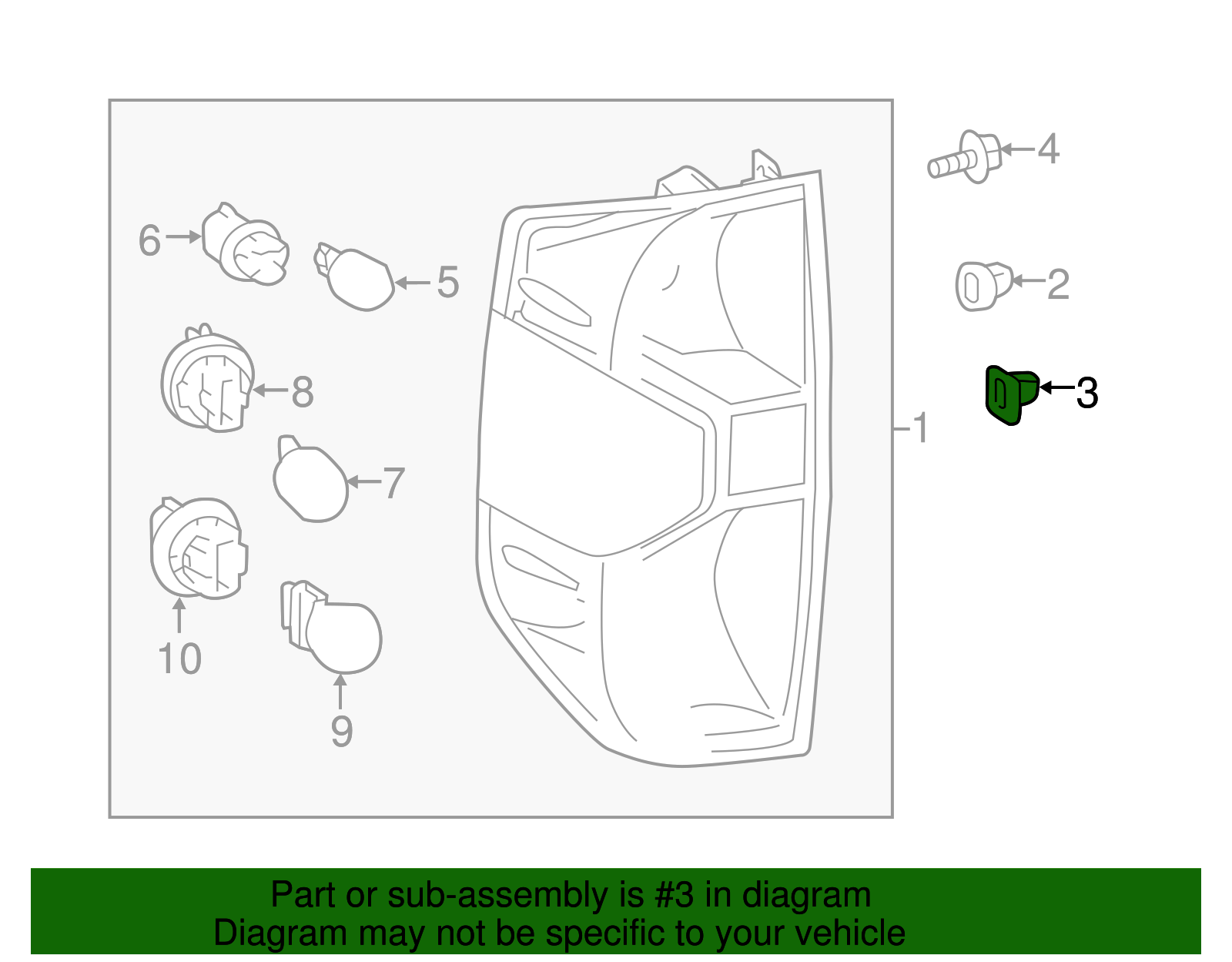 Genuine Toyota Tail Lamp Assembly Clip 76817-0E010 | Frontier Toyota
