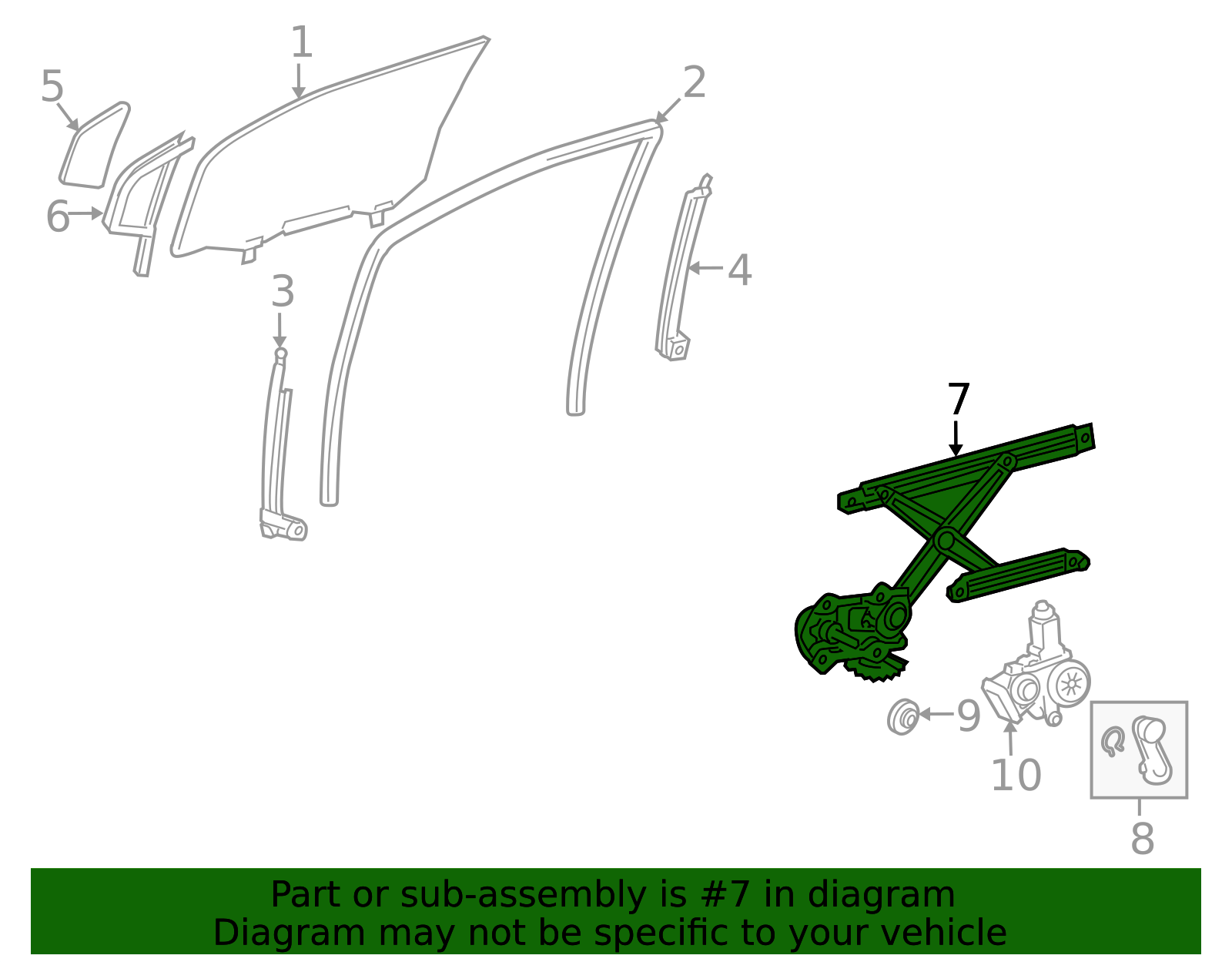 69820-0D320 - Window Regulator 2014 Toyota Yaris | Toyota San Diego Parts