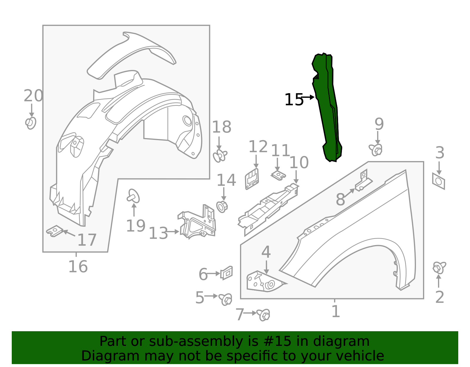 2012-2018 Ford Focus Fender Insulator BM5Z-16072-B | OEM Parts Online