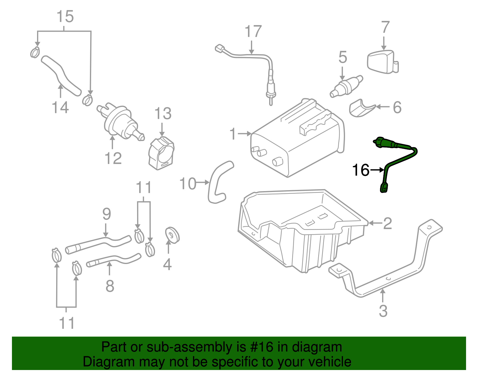 2003-2006 Hyundai Elantra Oxygen Sensor 39210-23700 | OEM Parts Online