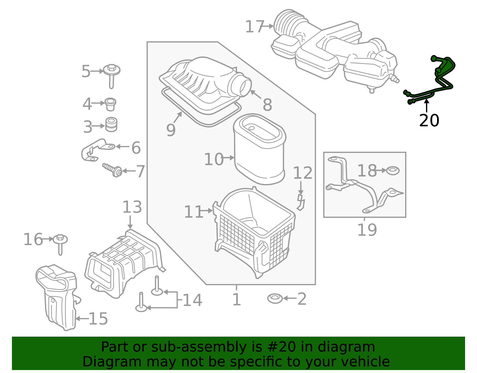 2017-2019 Ford Vacuum Tube HC3Z-9C490-H | Awesome Parts Ford