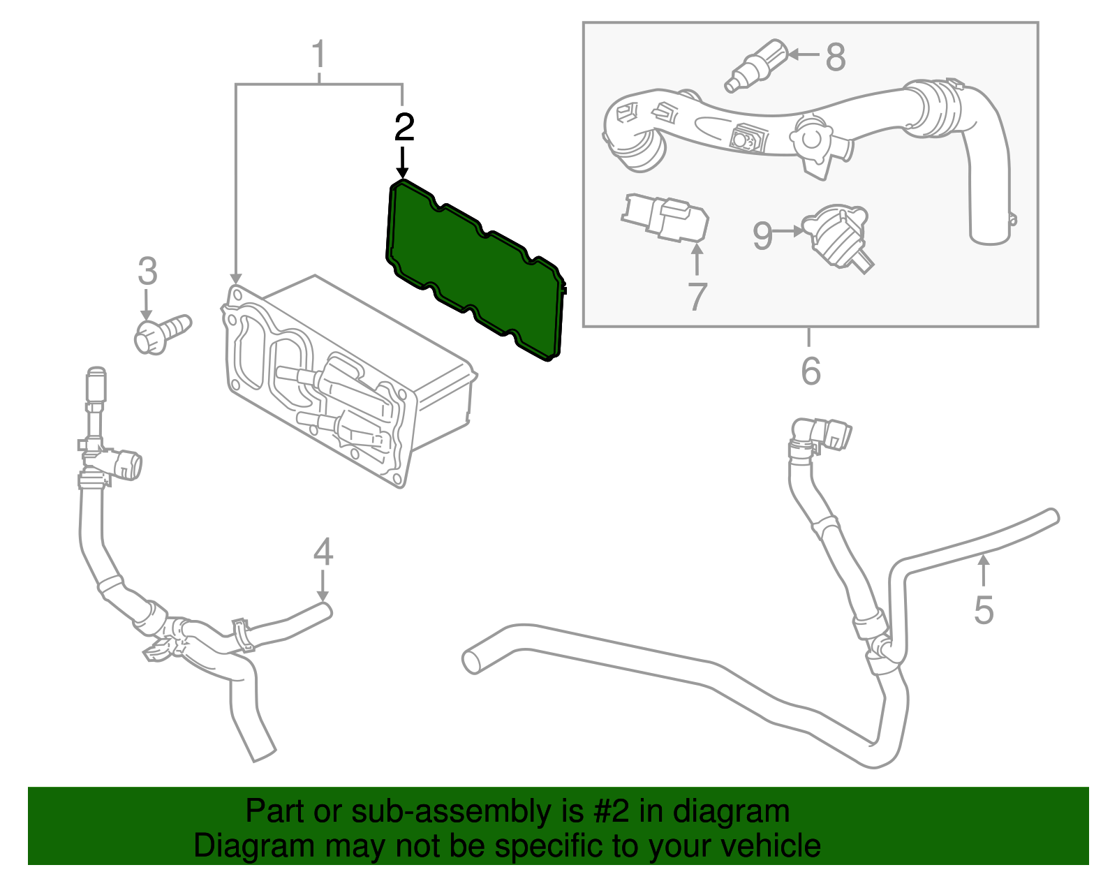 DS7Z-9L438-A - Inter-Cooler Gasket 2014-2020 Ford | Ford Parts Direct