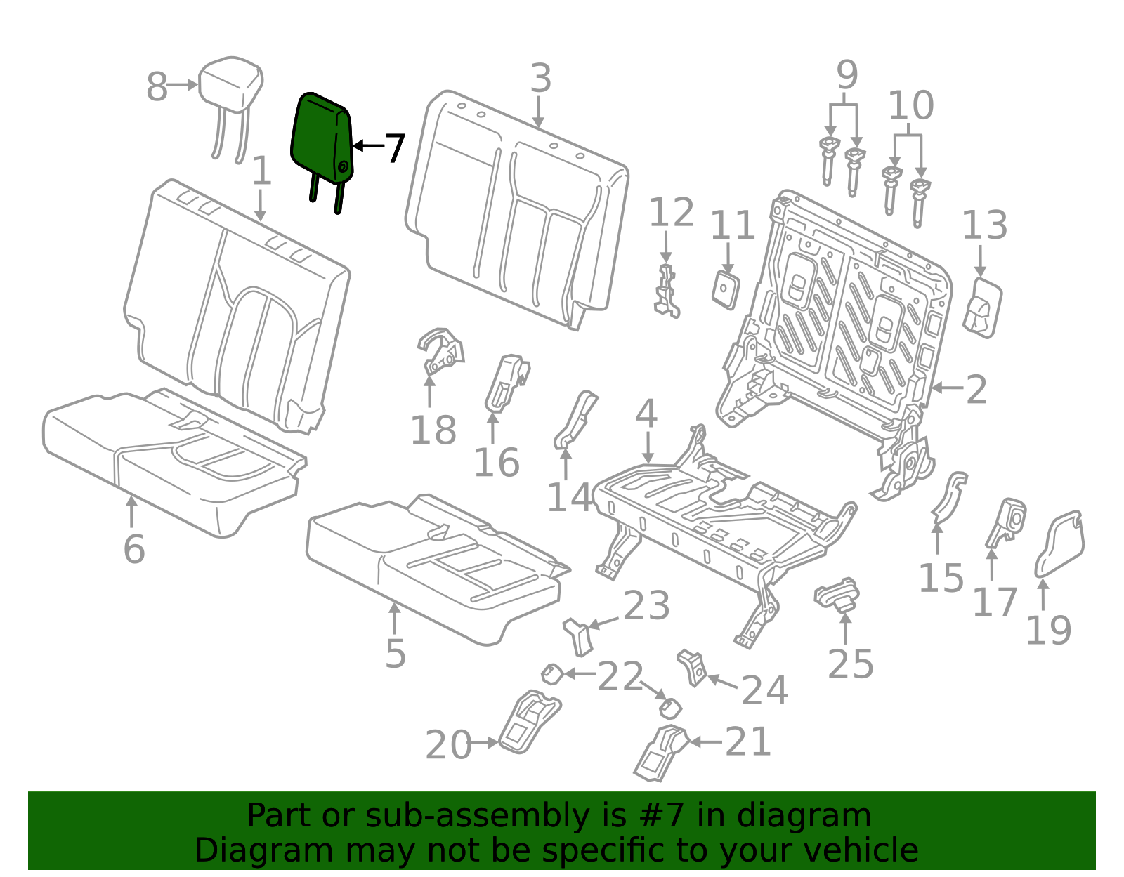 2022-2023 Lincoln Navigator Head Rest Assembly NL7Z-78611A09-FA | Ford ...