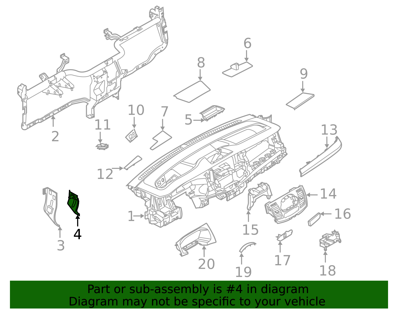 2020-2025 Ford Carrier Assembly Support bk2z61044h20b | TascaParts.com