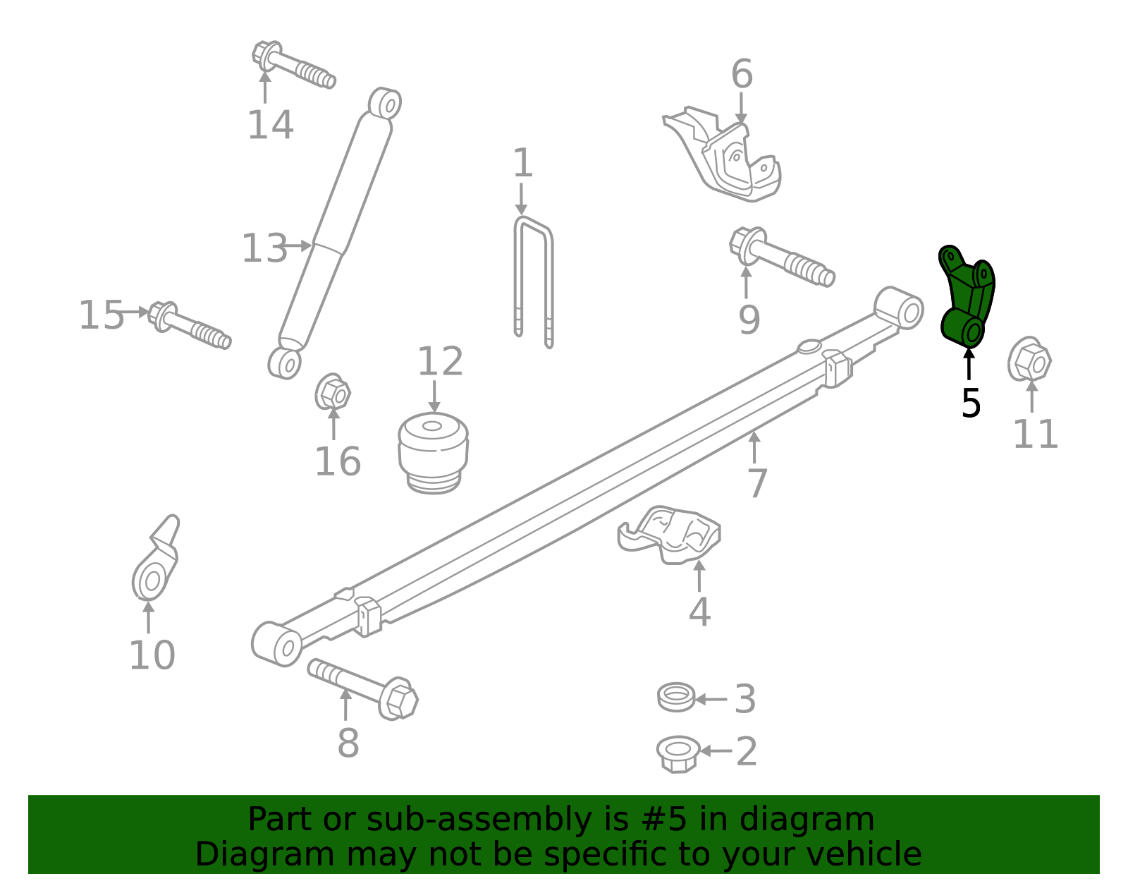 2020-2025 GM Rear Spring Shackle 84492096 GM | GMPartsDirect.com