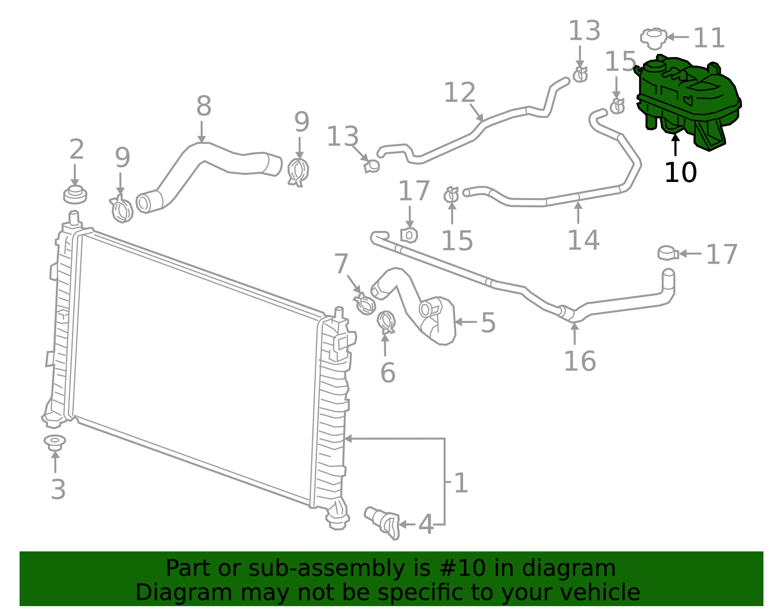 2019-2025 GM Radiator Surge Tank 84632822 | Capital Chevy Parts