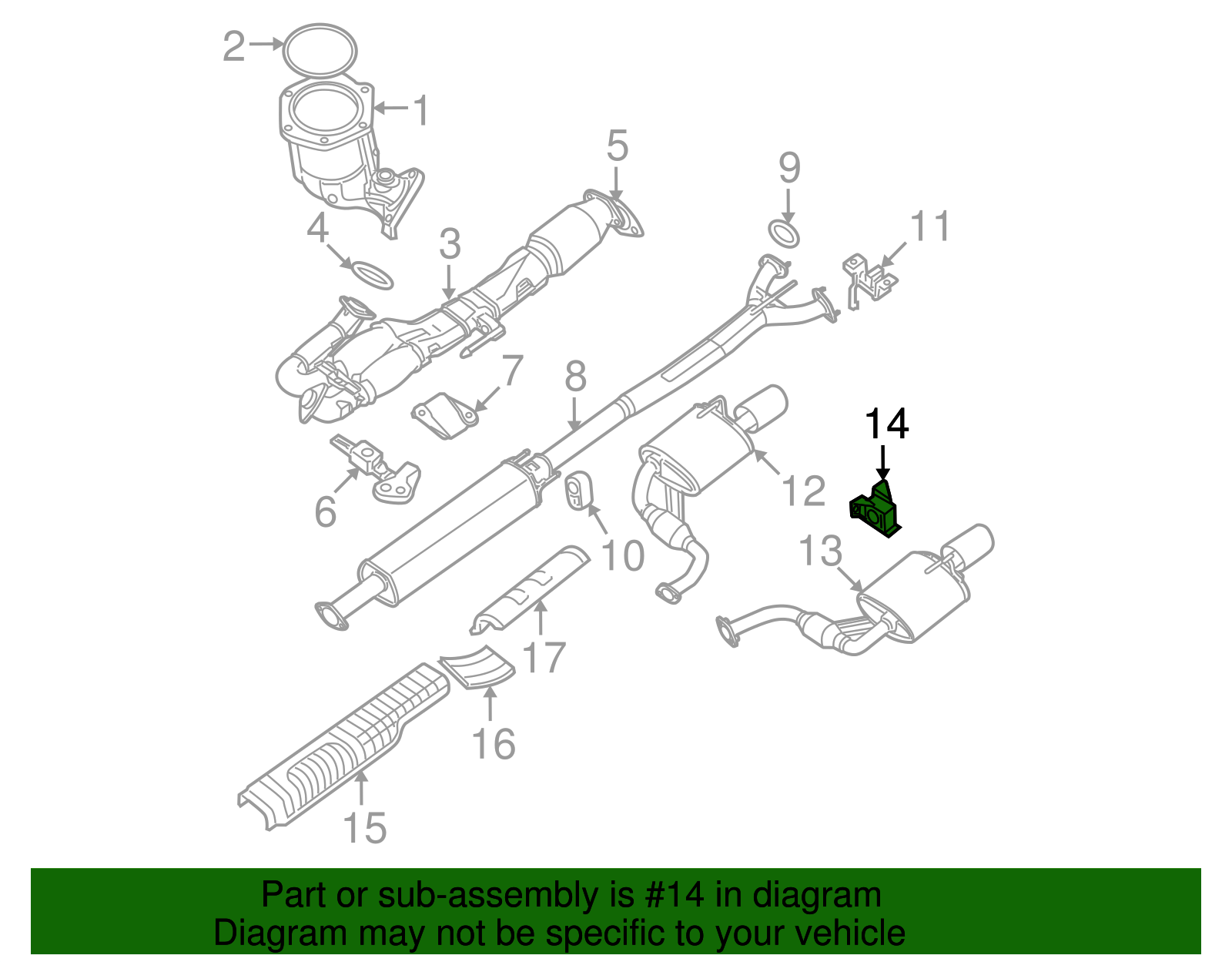 20651-JN00A - Muffler Mount Cushion - 2009-2014 Nissan | Nissan OEM ...