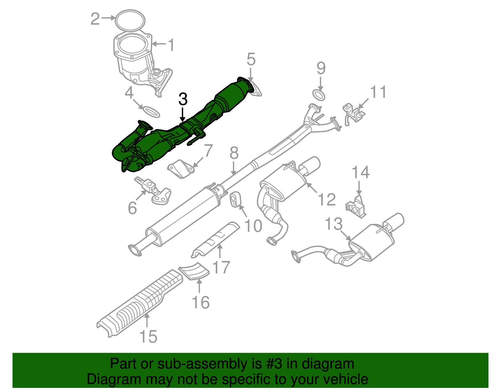 2010-2014 Nissan Maxima Front Pipe 20020-ZX80A | Bill Kay Nissan Parts