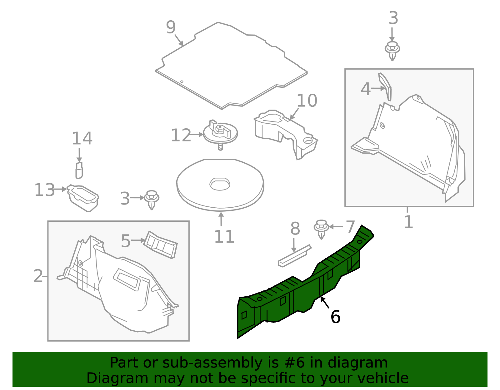 58387-WB001 - Rear Panel Trim - 2016-2020 Toyota | OEM Genuine Toyota Parts