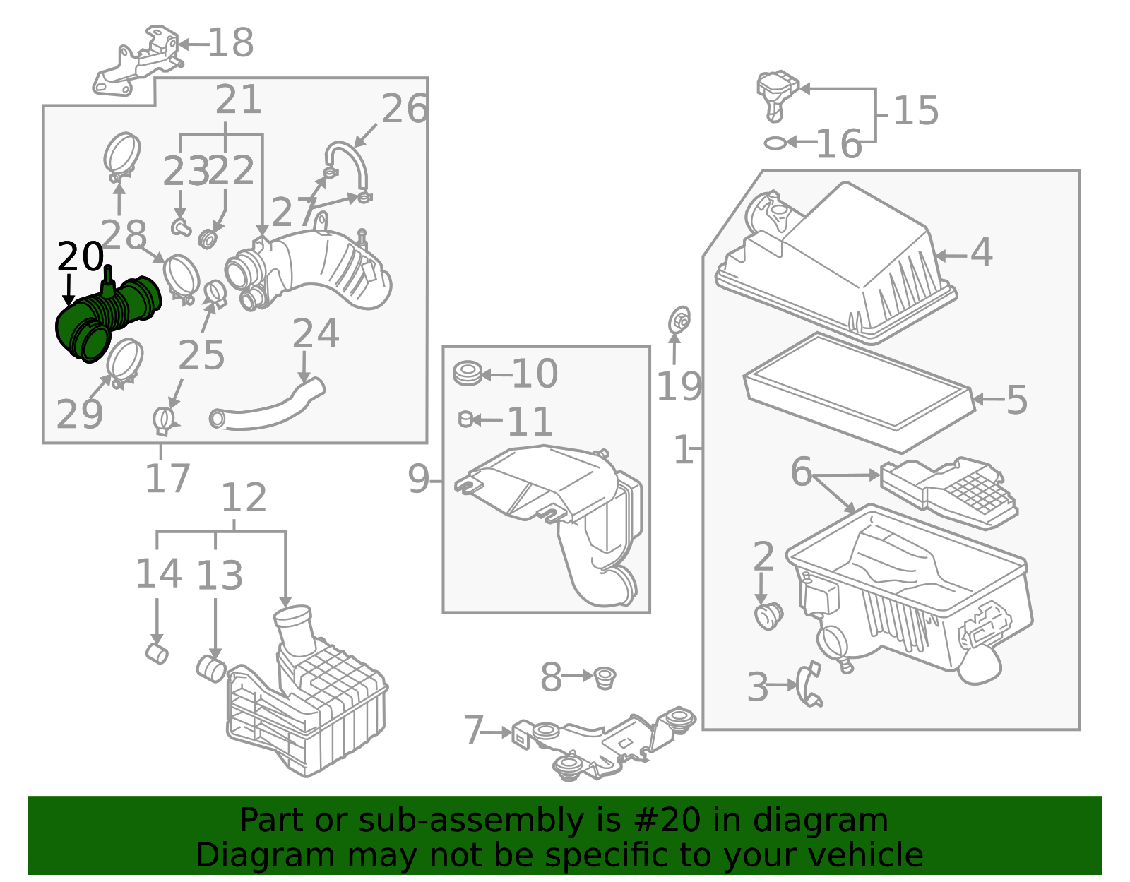 2007-2012 Mazda CX-7 | Air Hose | L33E-13-220 | Mazda Online Parts