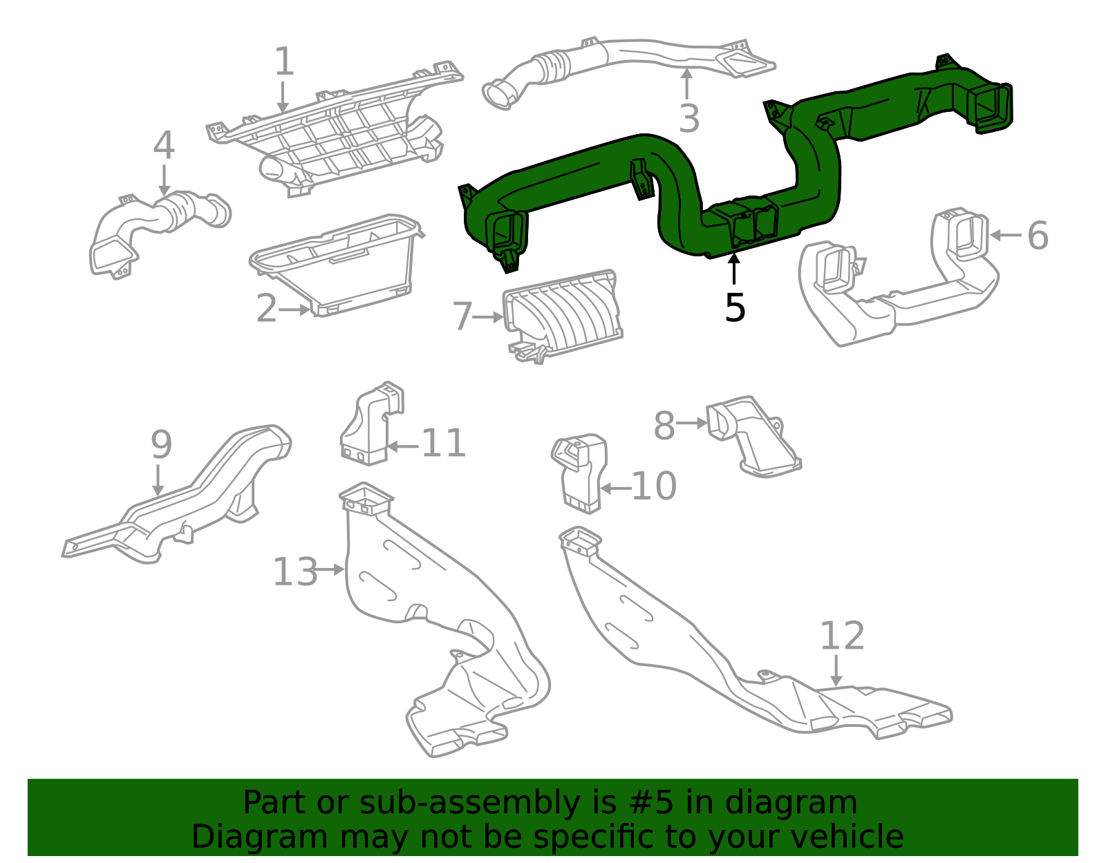 Genuine Official Toyota Instrument Panel Air Duct part# 55844-0C050 for ...