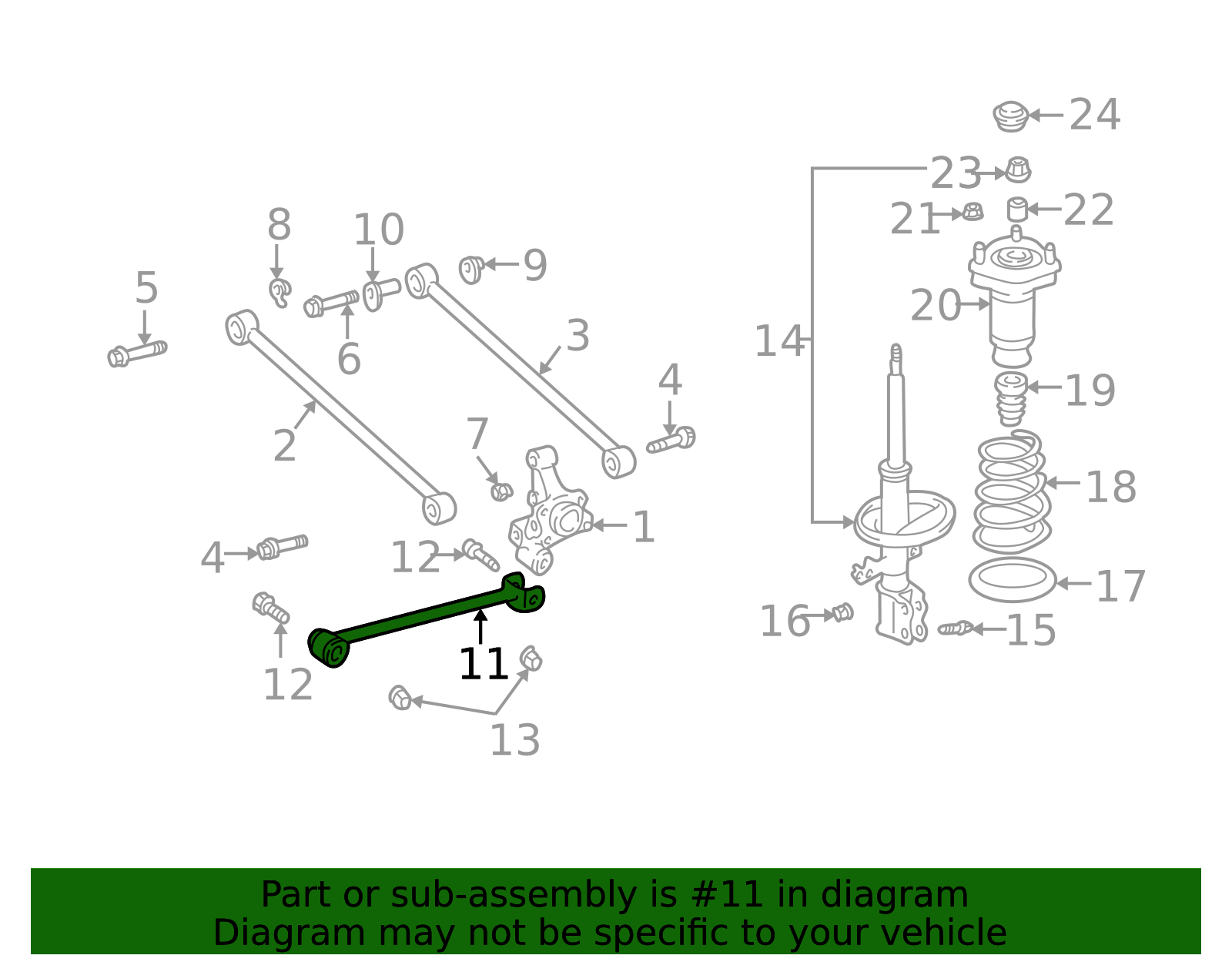 2001-2007 Toyota Highlander 2001-2007 Toyota Highlander - Strut Rod ...