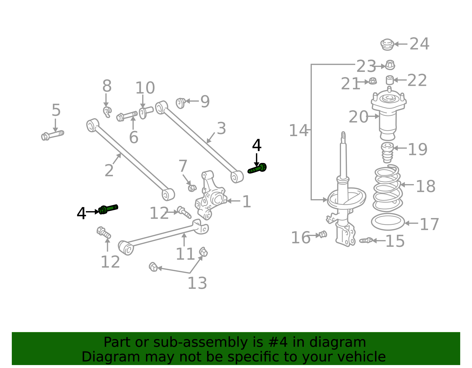 90901-19002 - Rear Control Arm Bolt - 2001-2003 Toyota Highlander ...