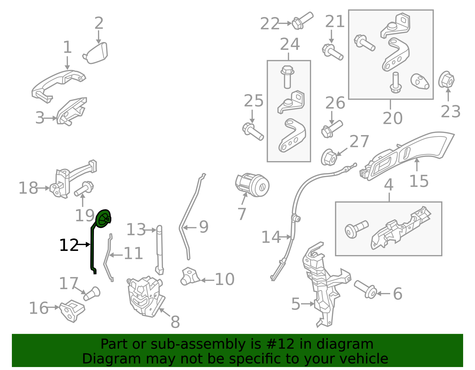 2011-2019 Ford | Lock Rod | BB5Z-7821853-A | Walls' Ford Parts