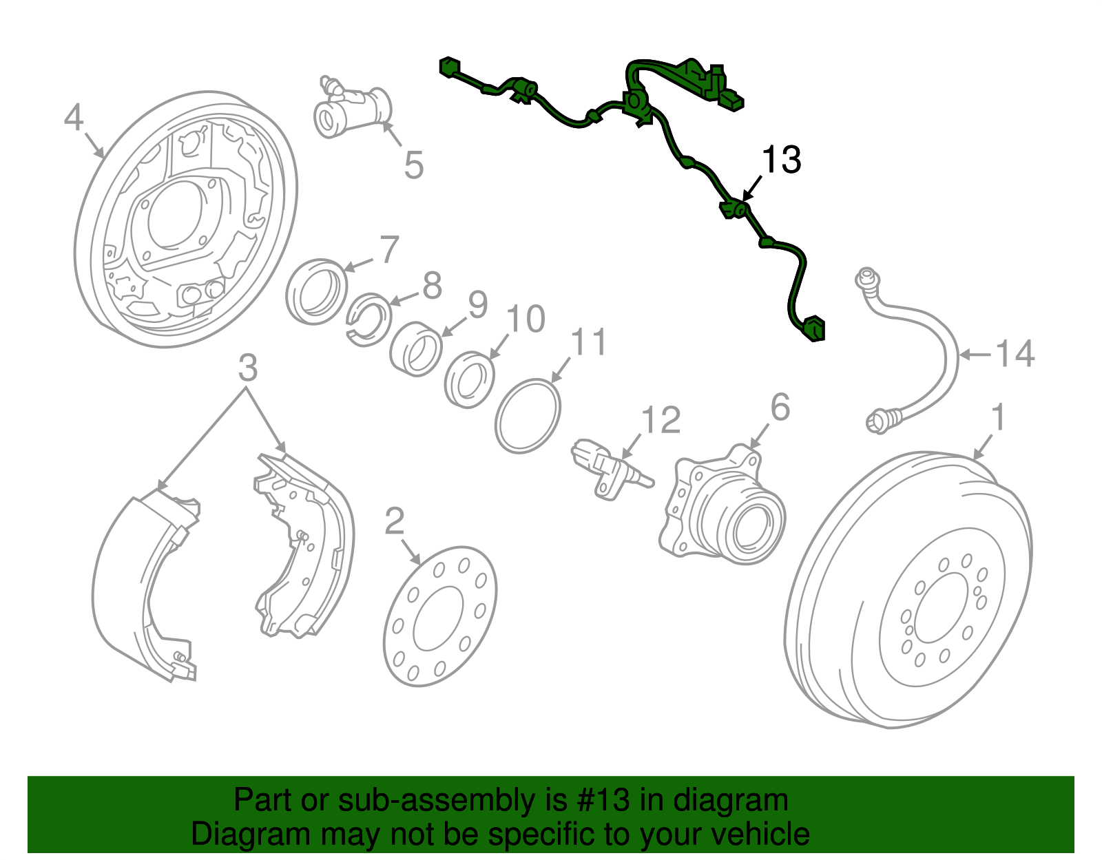 2016-2018 Toyota Tacoma ABS Sensor Wire 89516-04150 | OEM Parts Online