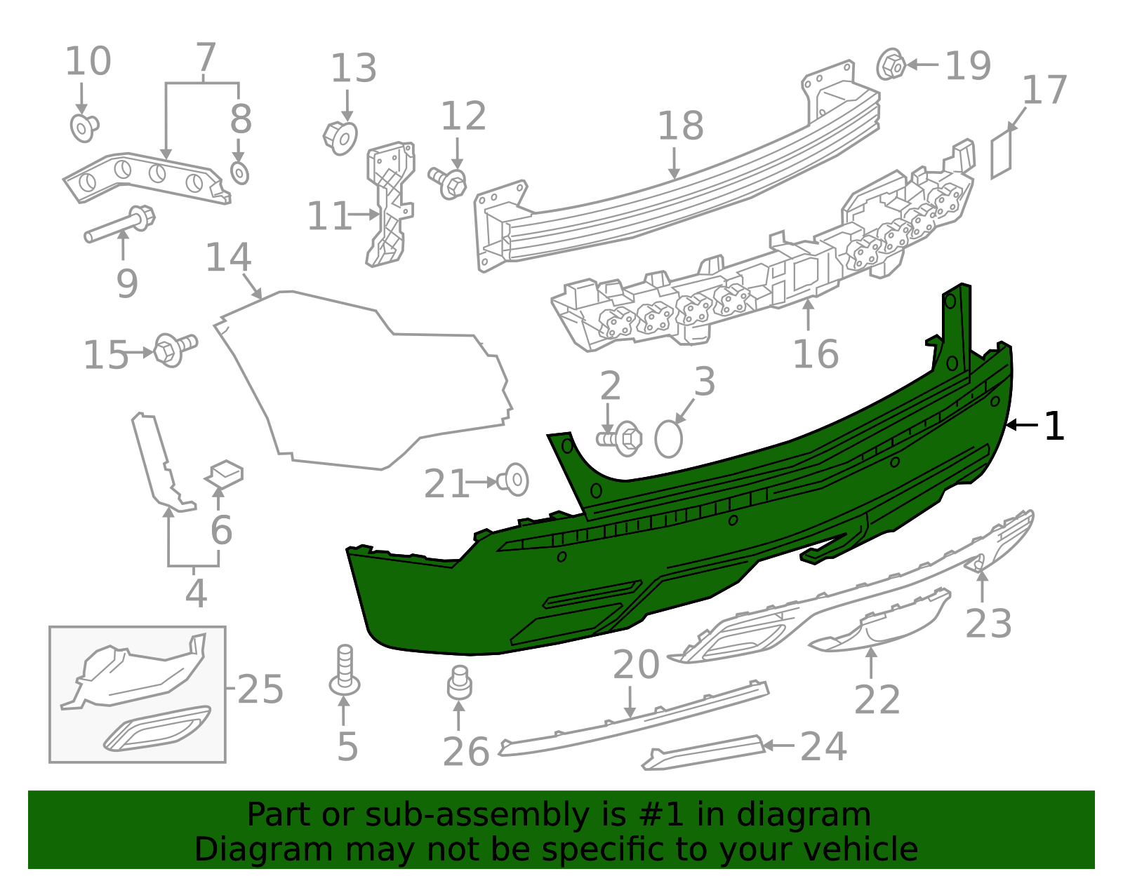 2020-2025 Cadillac XT5 Bumper Cover 85169512 | GM Parts Center