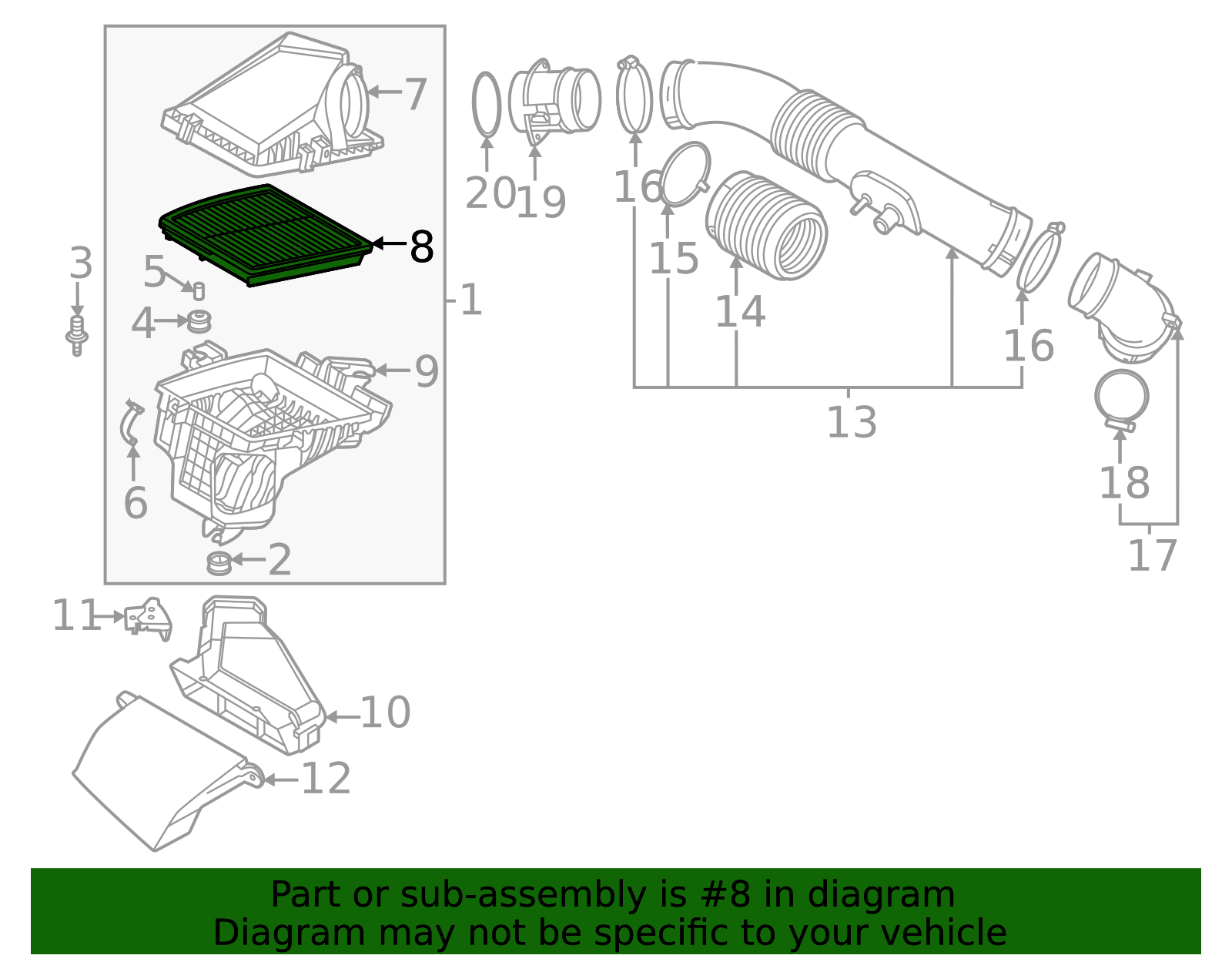 28113-L5100 - Kia Air Filter Performance Auto Parts