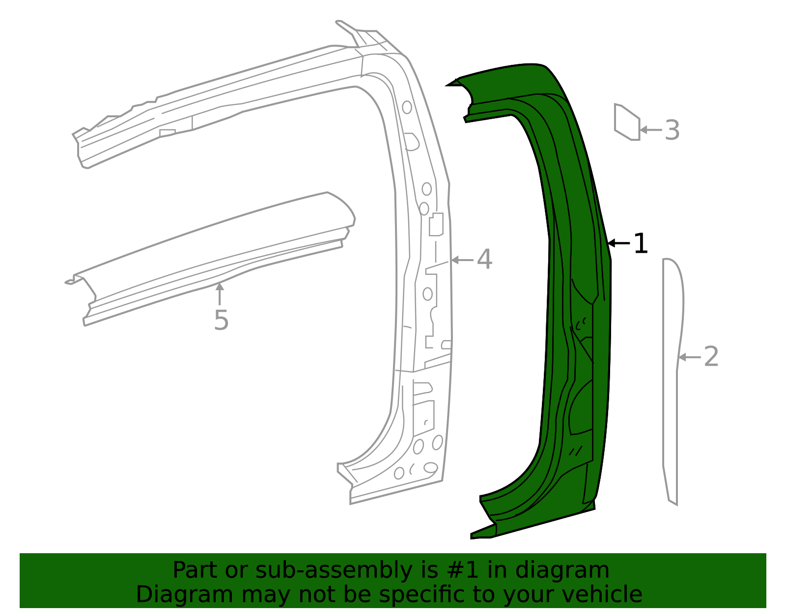 Genuine Official Toyota Side Panel part# 61611-04061 for 2005-2023 ...