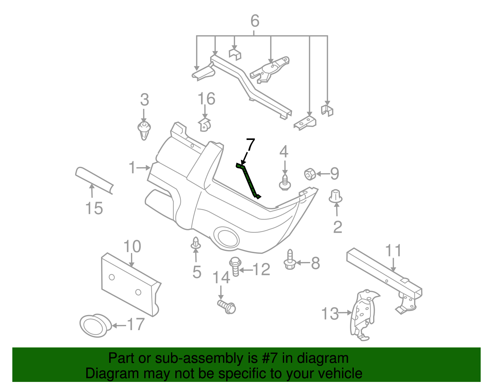 62270-2S400 - 1998-2004 Nissan - Bumper Cover Stay | Anicra Nissan Parts