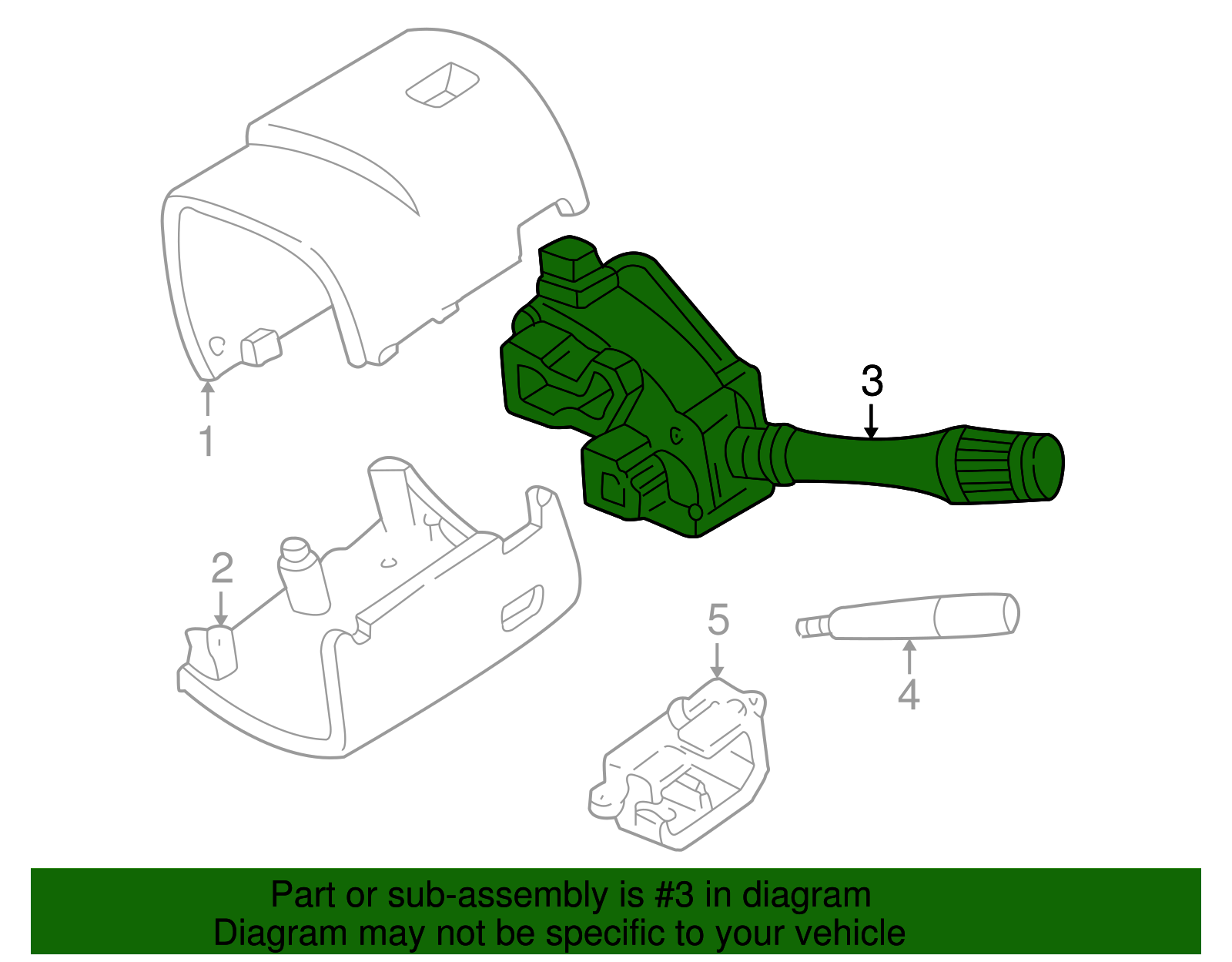 Ford Combination Switch - OEM Turn Signal/Wiper Control - Part #SW-5589 ...