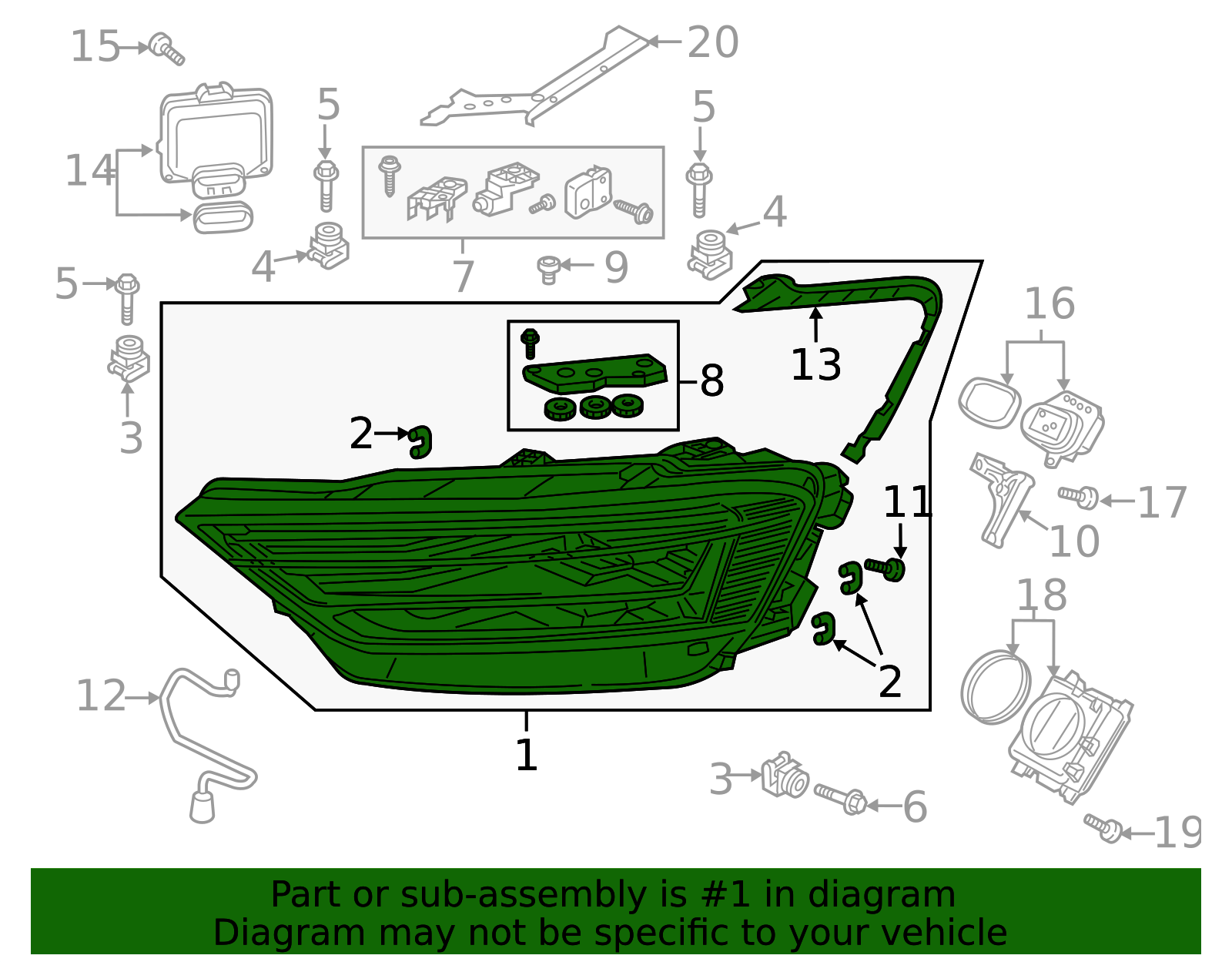 2019-2021 Audi Headlamp Assembly 4N0-941-774-B | TascaParts.com