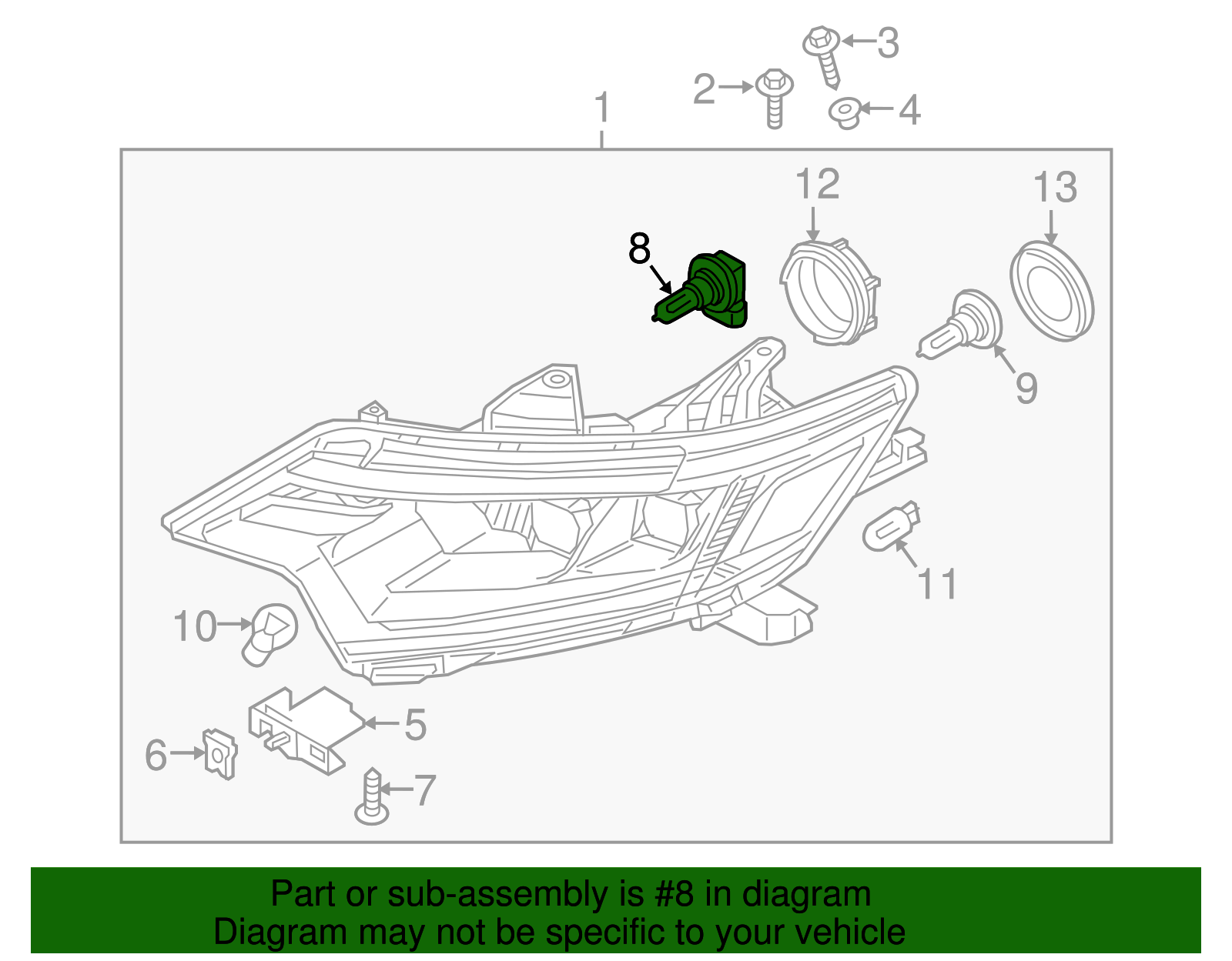 MS820959 - High Beam Bulb 2007-2022 Mitsubishi | Mitsubishi Direct Parts