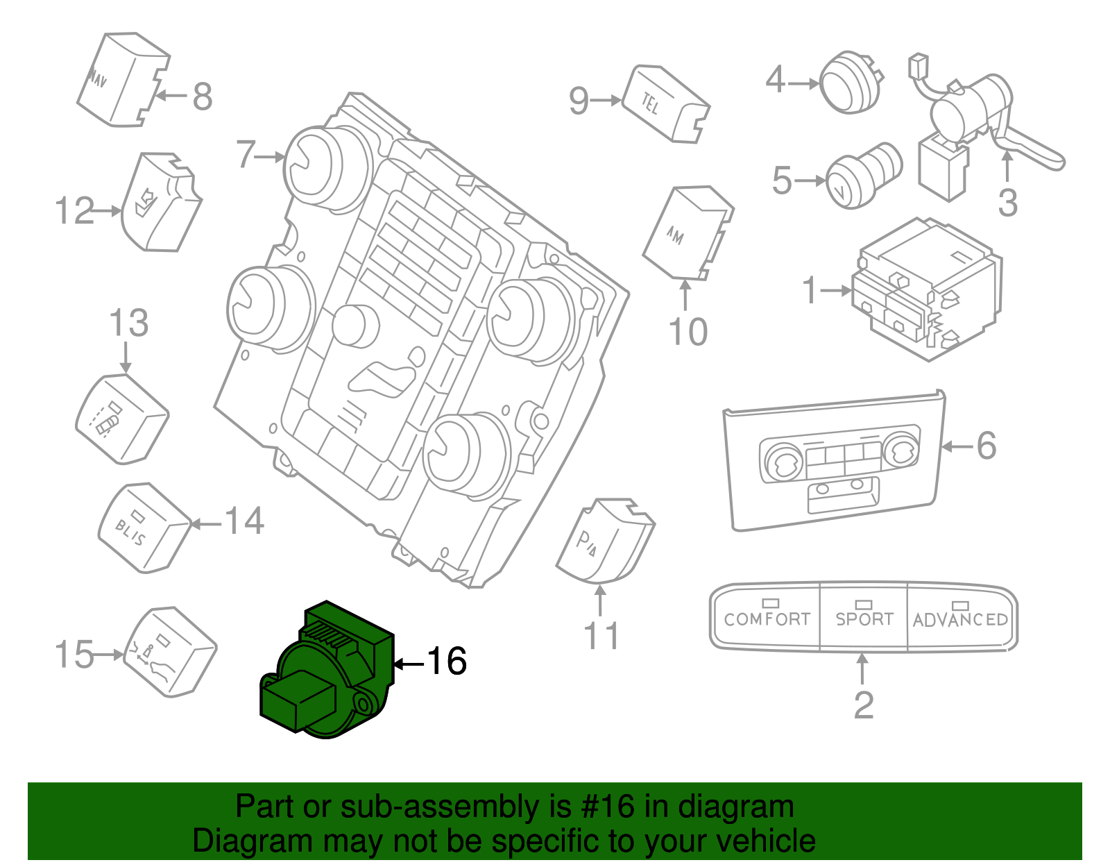 30795275 - Cabin Air Temperature Sensor - 2011-2019 Volvo | Volvo OEM ...