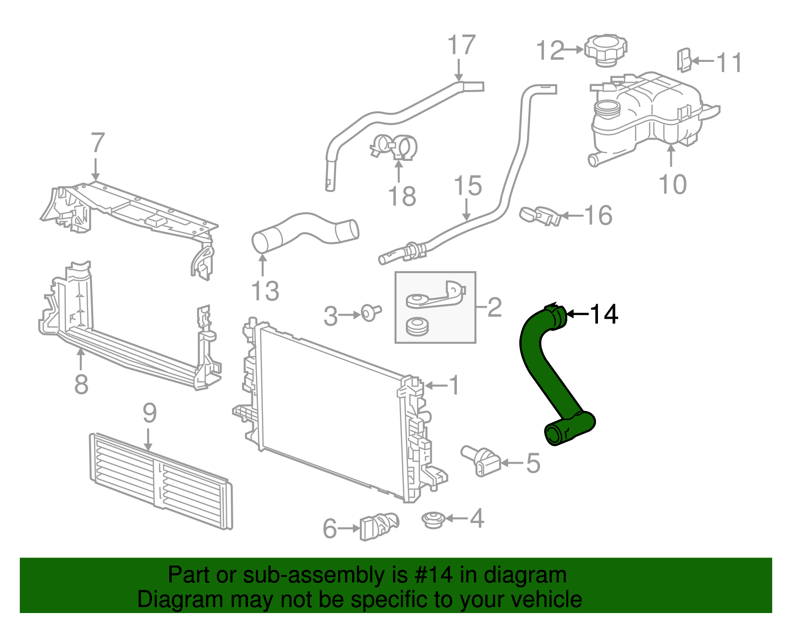 Radiator Hose 23378379 - Dependable OEM Engine Cooling | AutoNation Parts