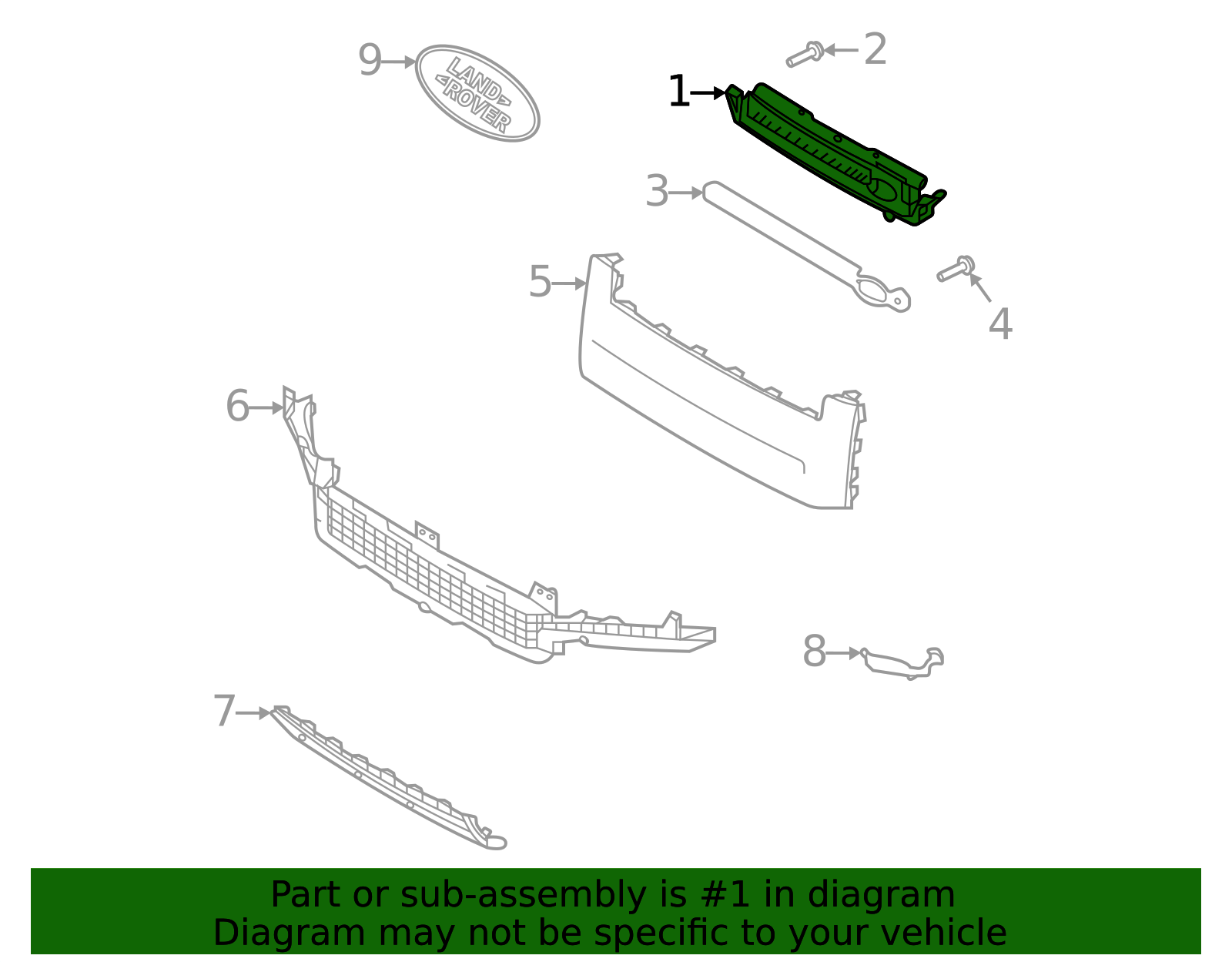 LR132812 - High-Quality Grille for 2020-2023 Land Rover | AutoNation Parts