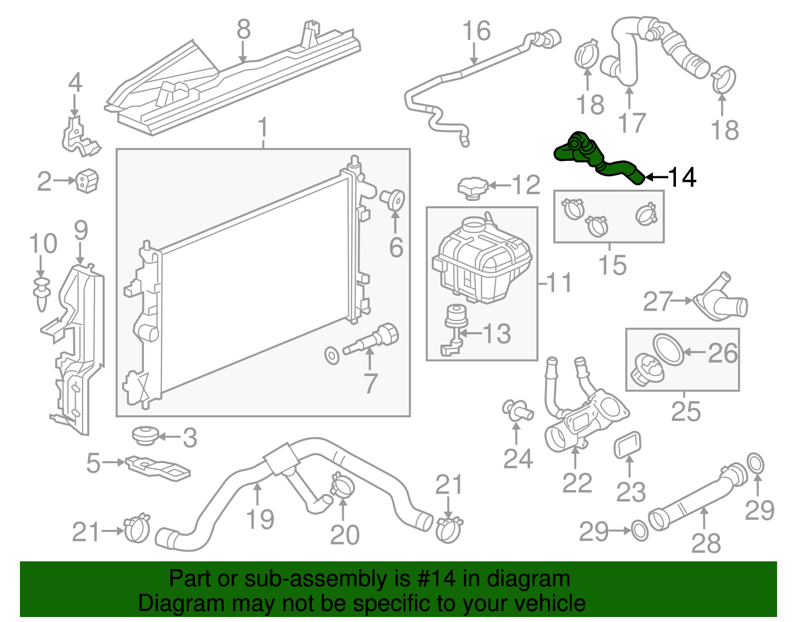 Genuine Reservoir Hose for 2011 Saab 9-5 | Part# 22759097 | Over 30% ...