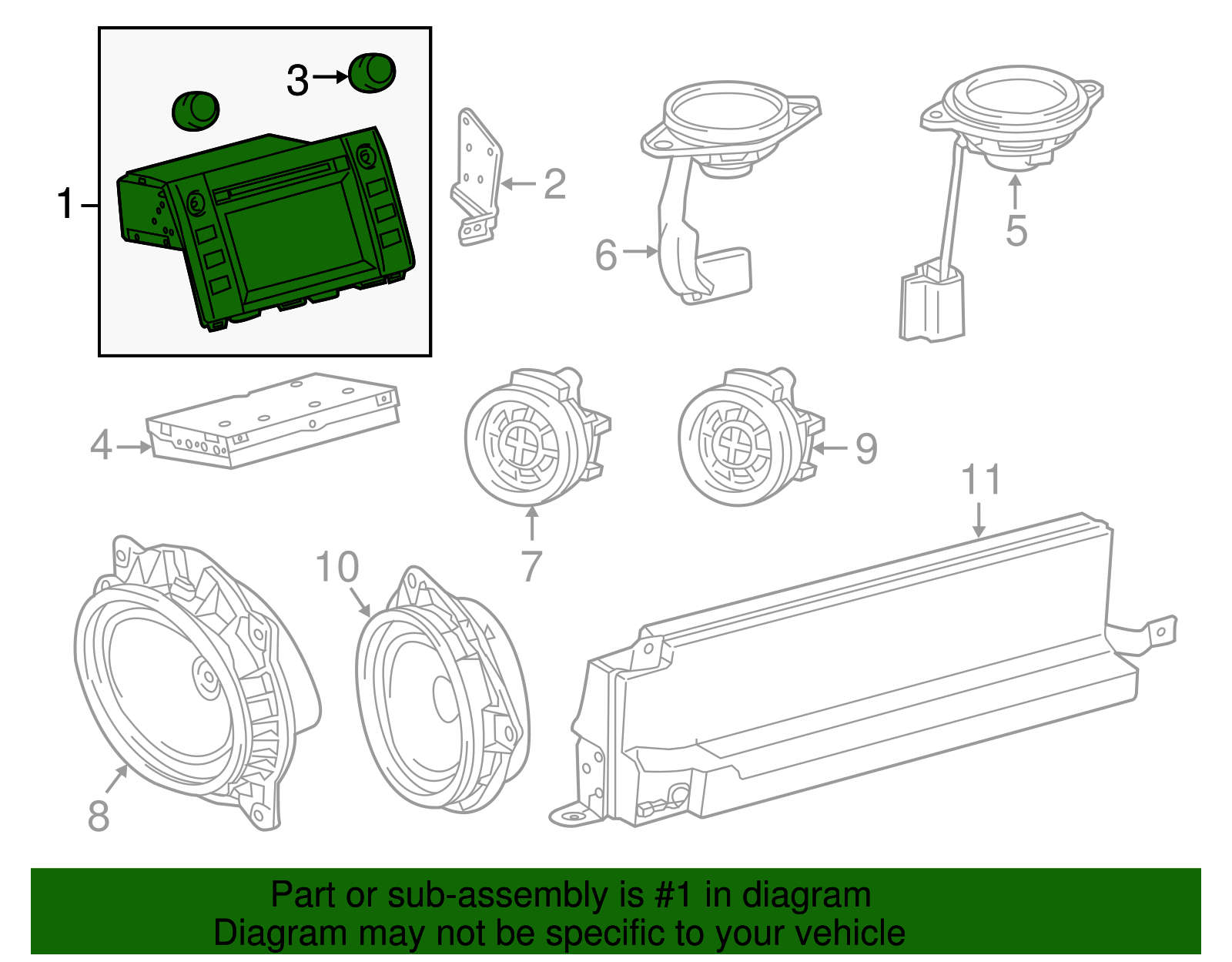 2018 Toyota Tundra 2018 Toyota Tundra - Radio 86140-0C190 | Sparks Parts
