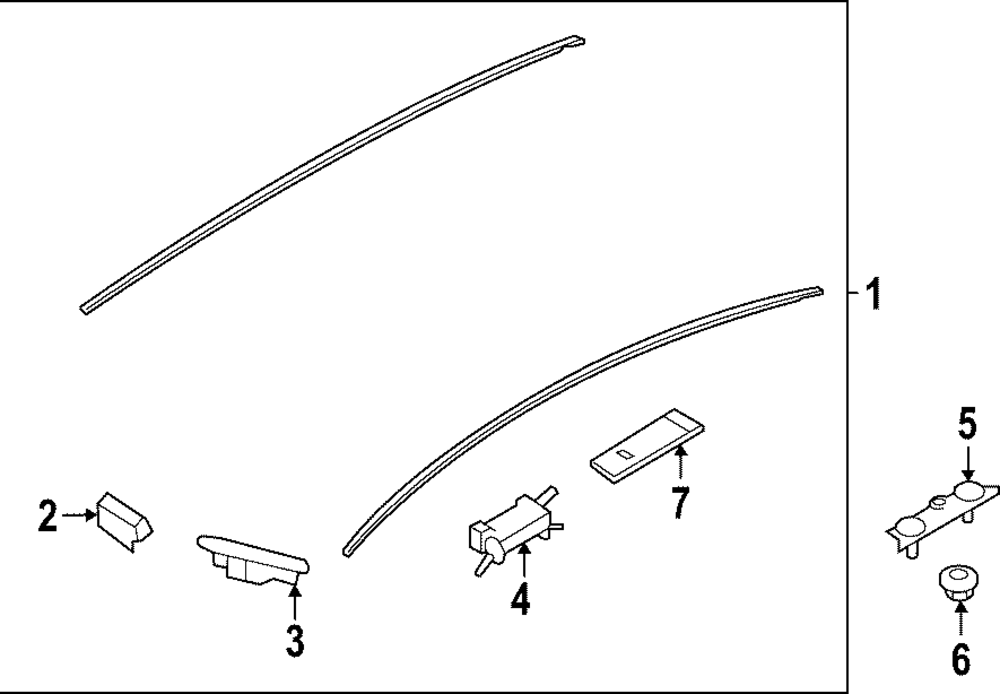 Hyundai - 87241-1R200 - Roof Molding - 2012-2017 Hyundai Accent | OEM ...