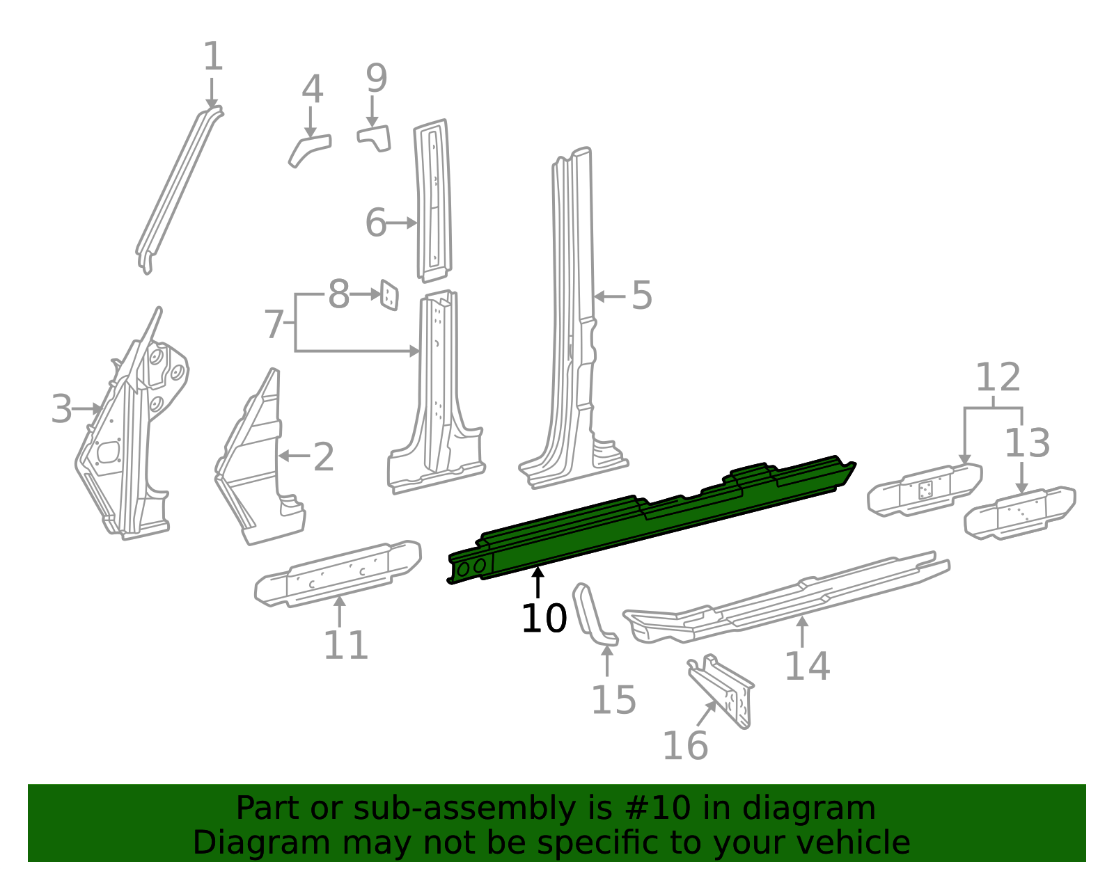 463-632-01-14 - Mercedes-Benz Rocker Panel Retail Performance Auto Parts