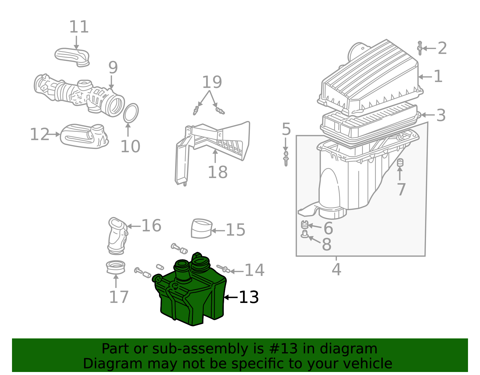 17230-P8F-A10 - Engine Air Intake Resonator Honda Parts Online