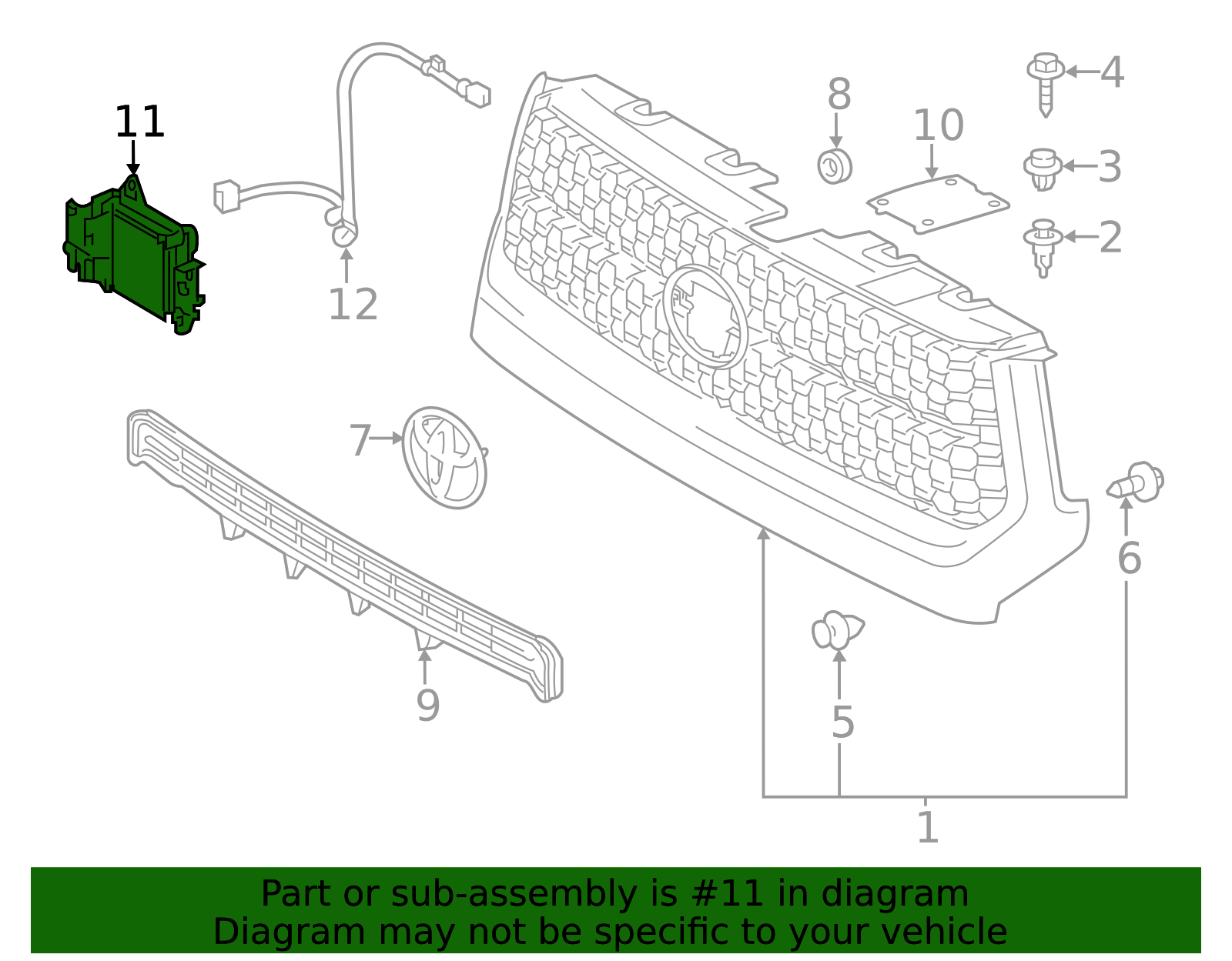 2018-2019 Toyota Tundra Distance Sensor 88210-0C010 | OEM Parts Online
