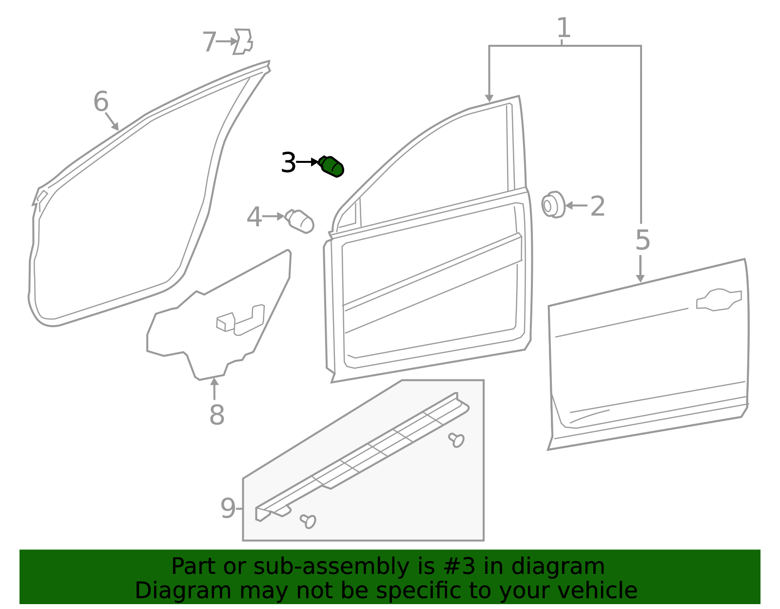 2017-2023 Nissan Door Shell Bumper 80872-JD00A | QuirkParts