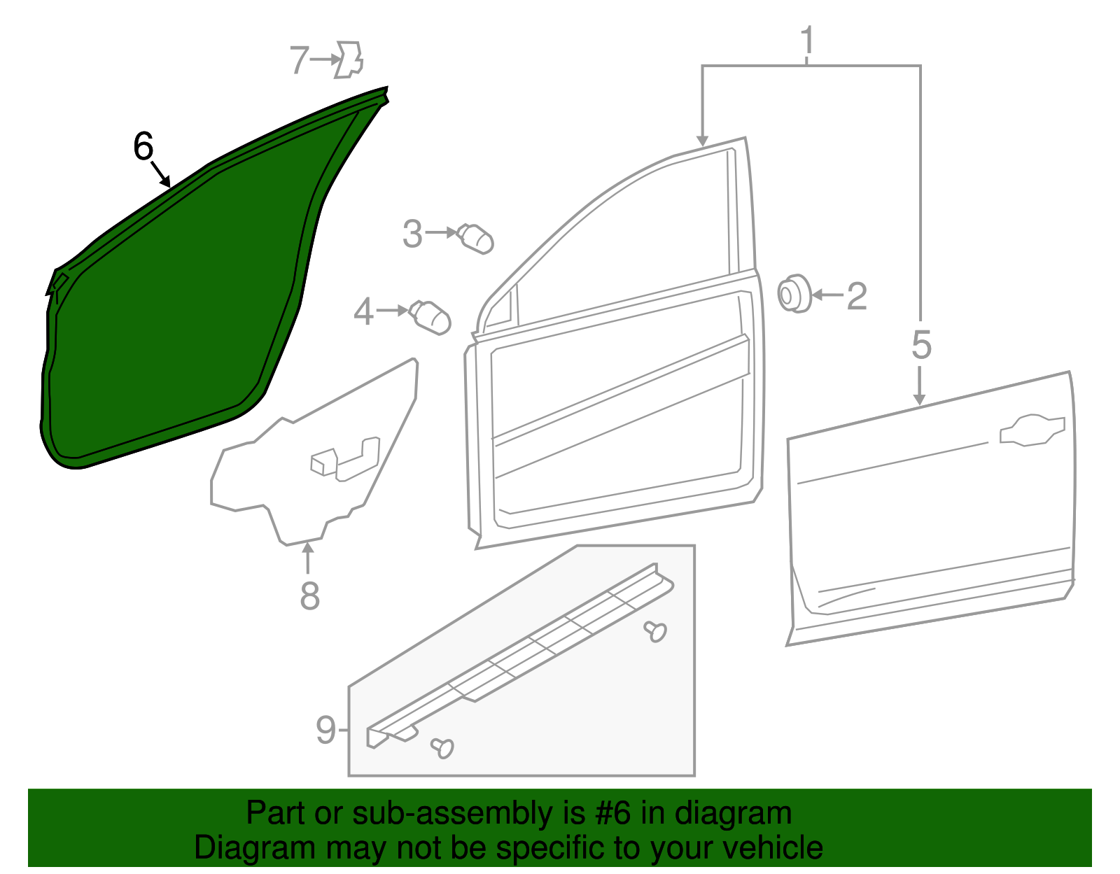 2017-2023 Nissan Door Weather-Strip 80831-6MA0A | Nissan Parts Central