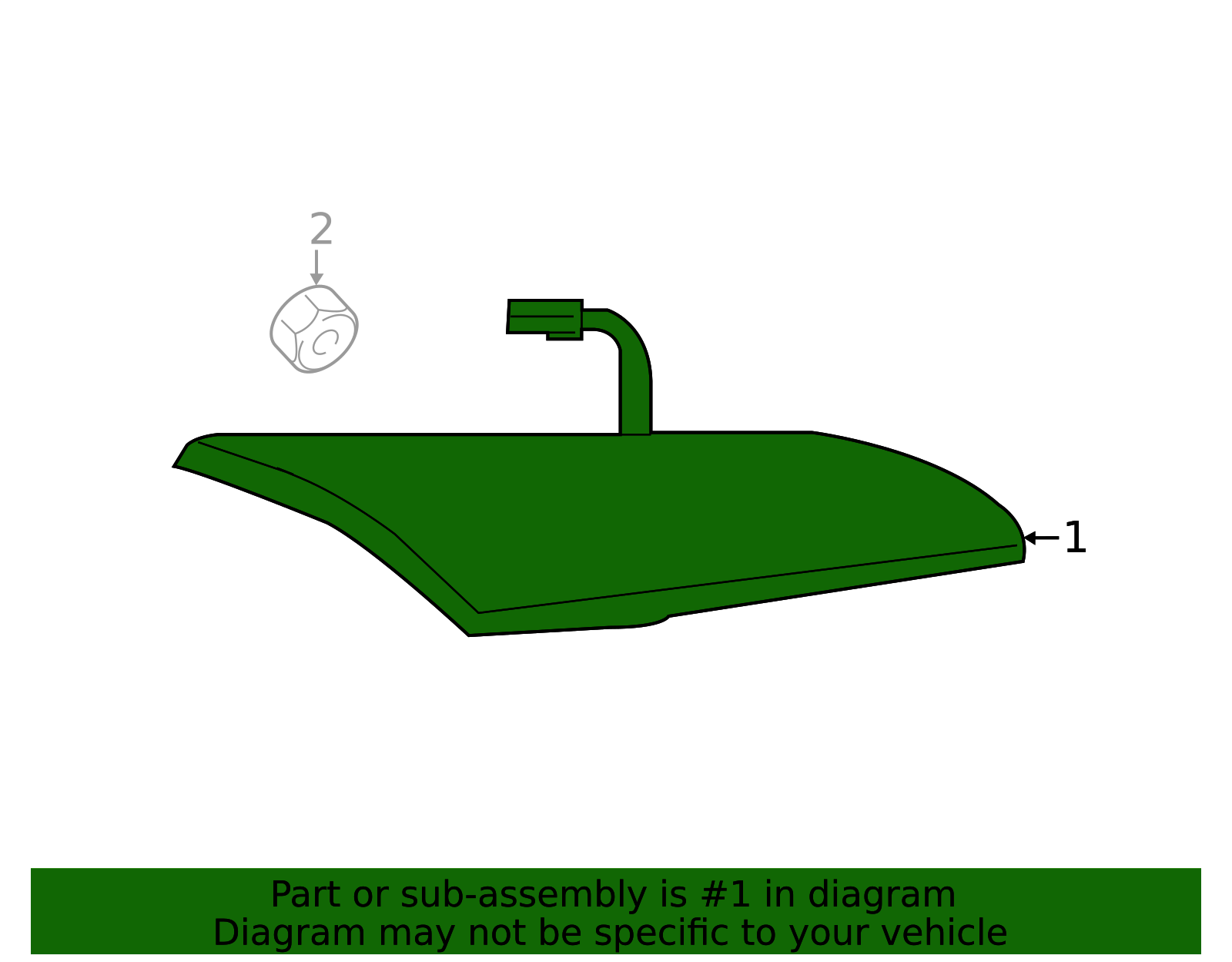 2014-2017 Buick Regal Passenger Side Rear Closure Auxiliary Signal Lamp ...